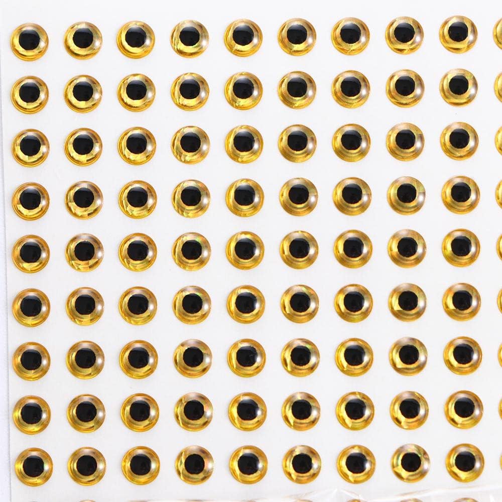 Amazon.com : BYBYCD 100pcs/lot Fishing Lure Eyes 3D Fish Eyes DIY Eyes ...
