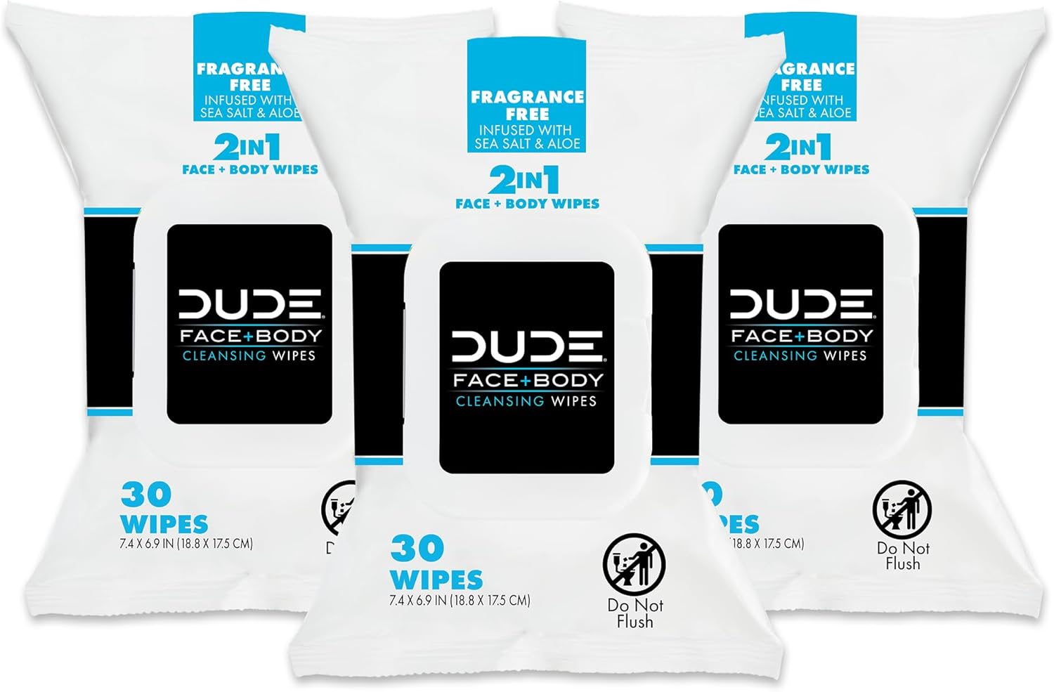 Brandclub - DUDE Wipes - Face and Body Wipes - 3 Pack, 90 Wipes ...