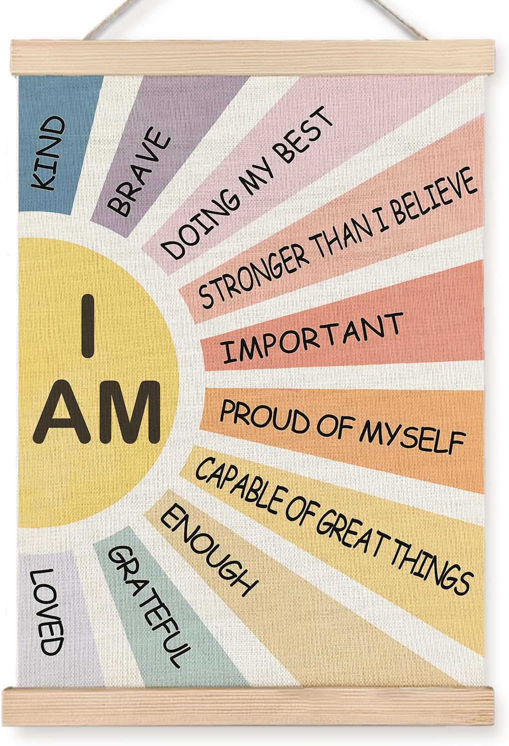 Amazon.com: LUVADIAN Affirmation Wall Decor for Kids Boys Girls, I Am ...