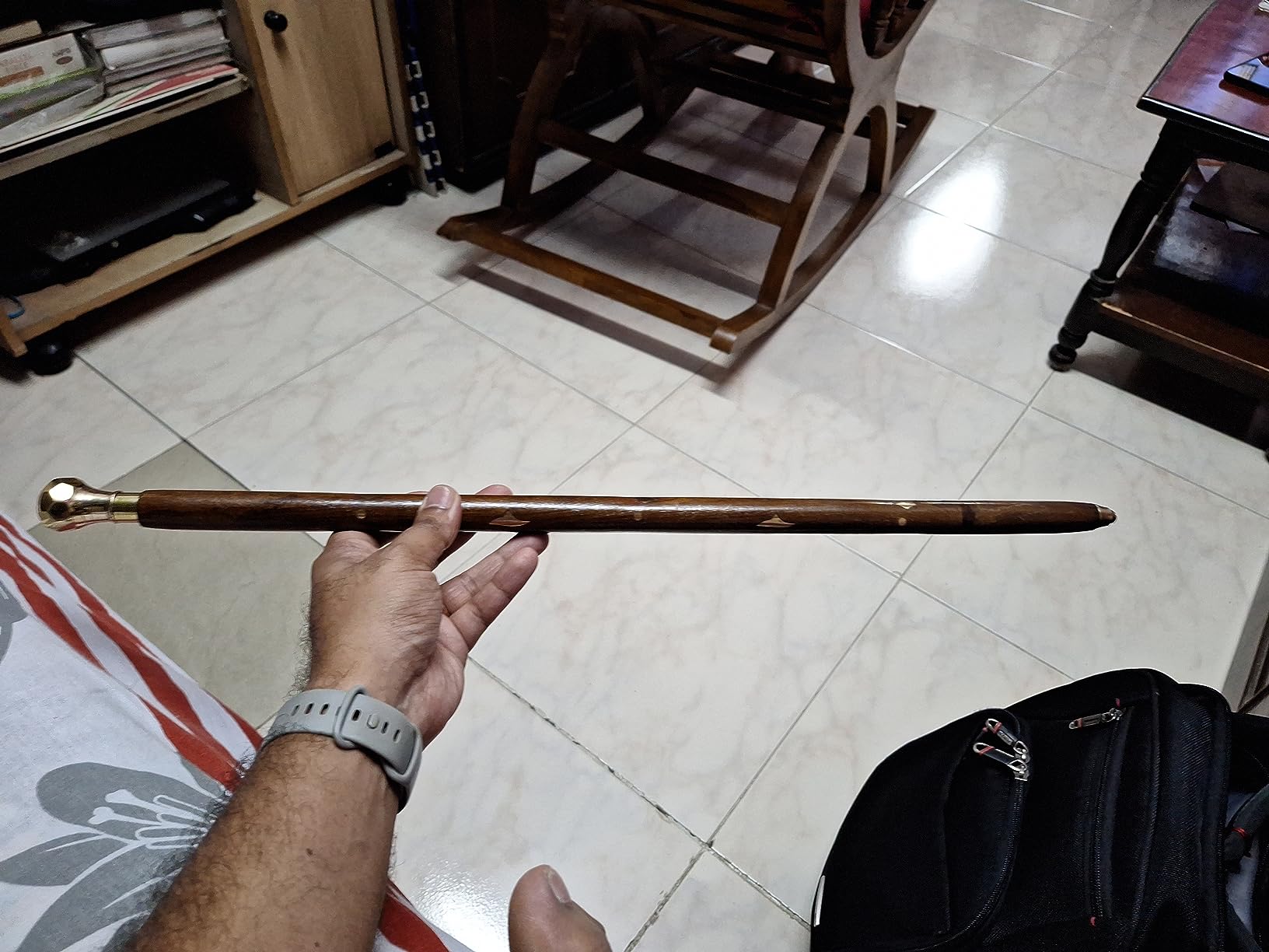 Lifestyle helpmate Wooden Walking Stick Sheesham Wood with Brass Handle ...