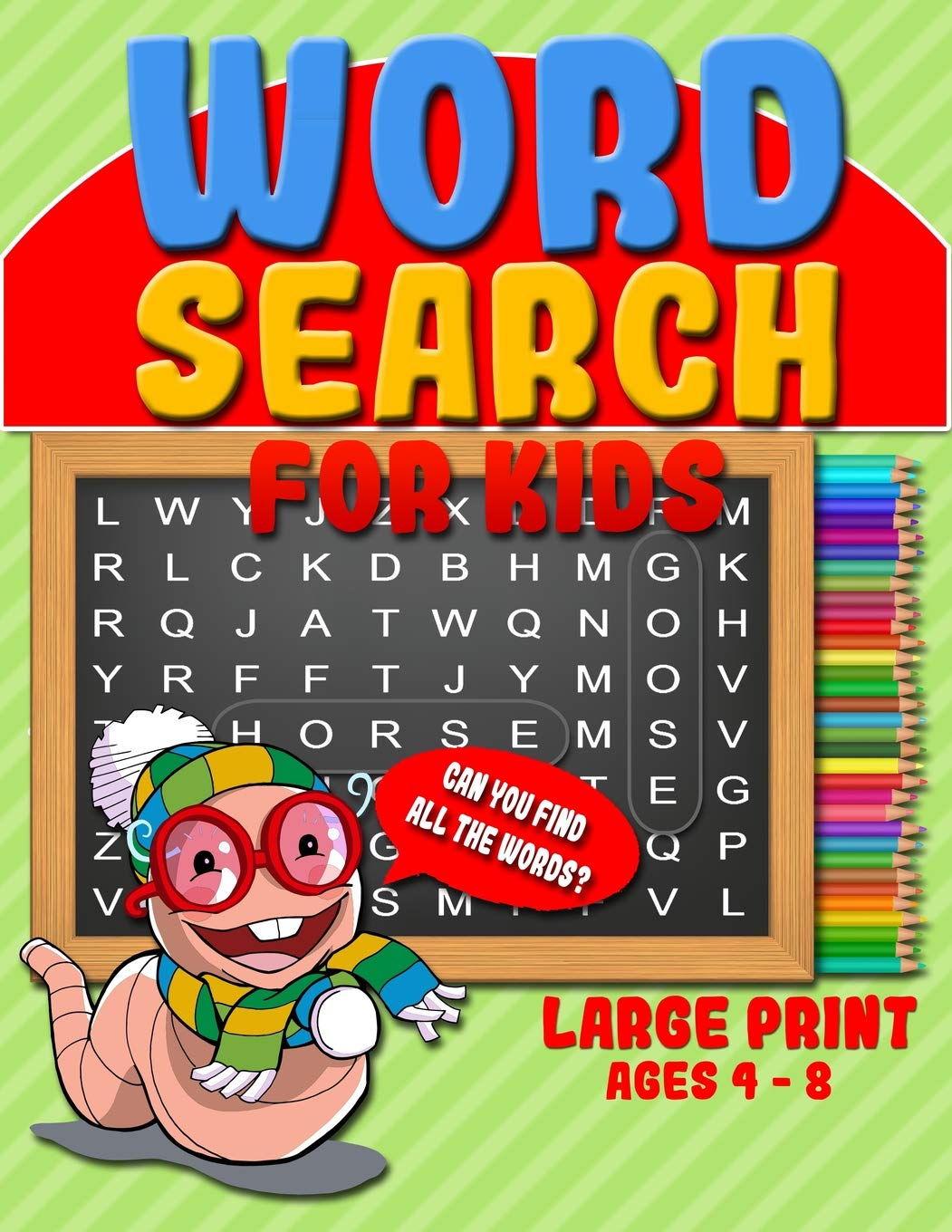 Word Search for Kids: 50 Easy Jumbo Word Search Puzzle Book & Large ...