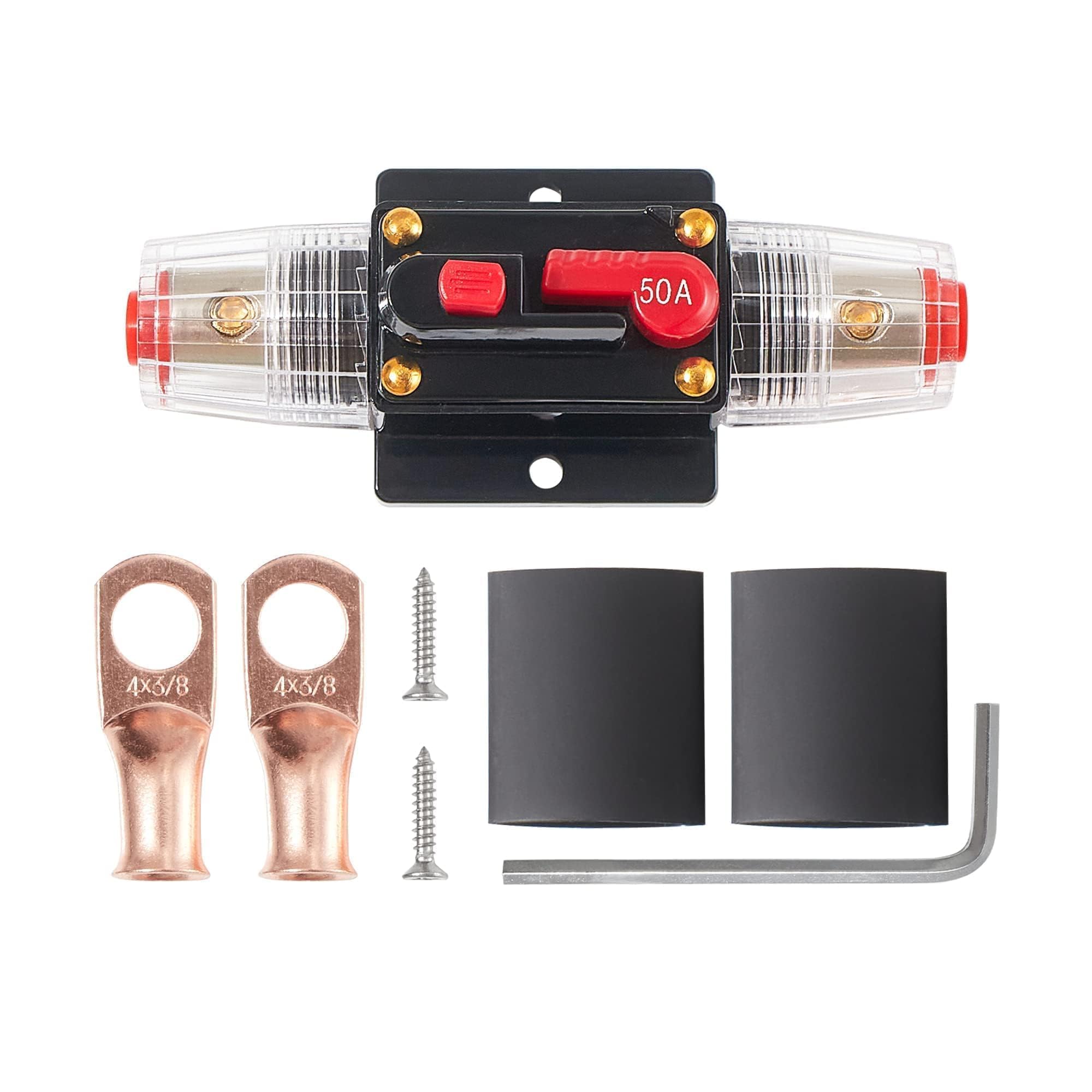 Amazon.com: NuIth 50A Car Audio Inline Circuit Breaker with Manual ...