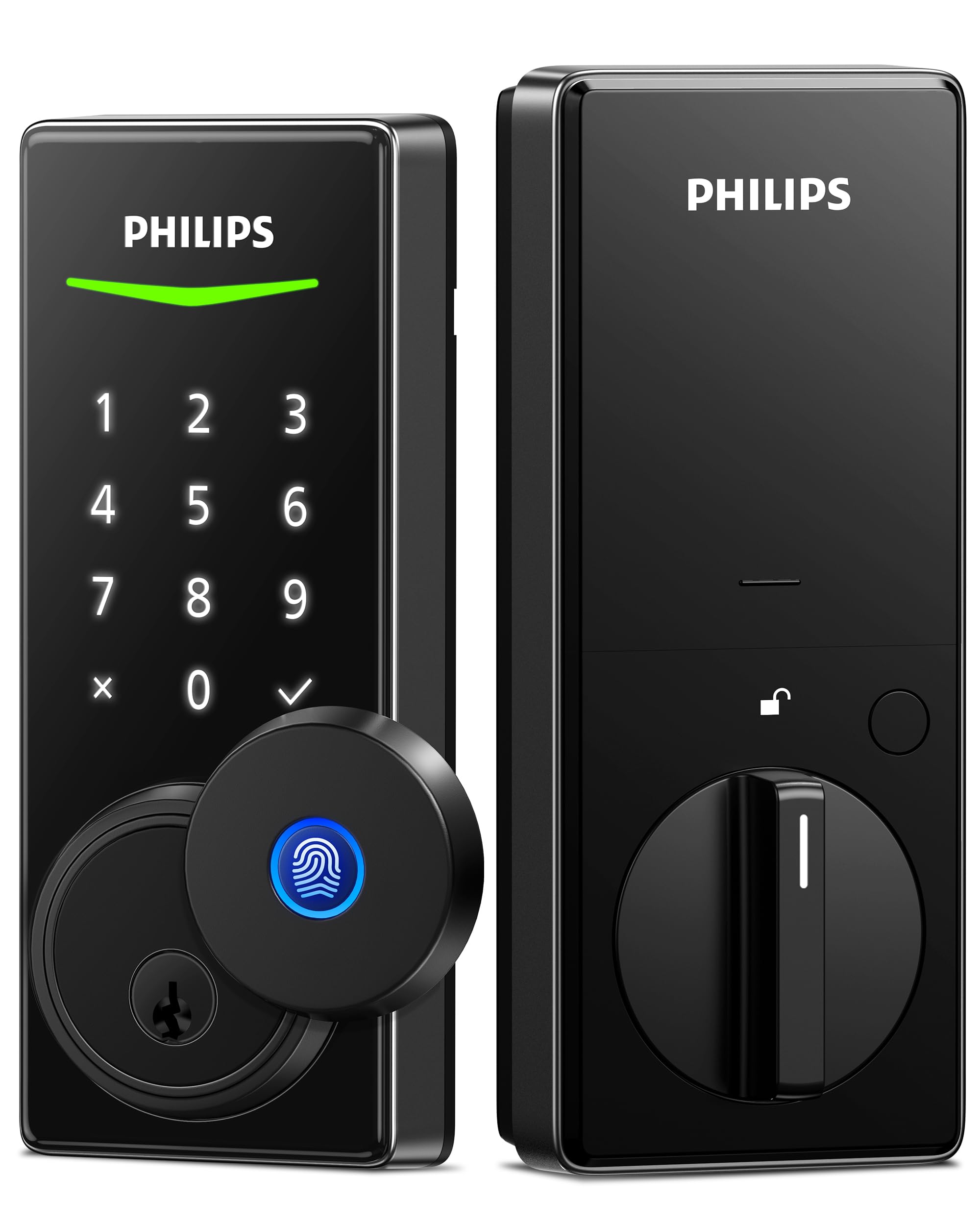 Amazon.com: Philips Keyless Entry Door Lock, Fingerprint Door Lock with ...