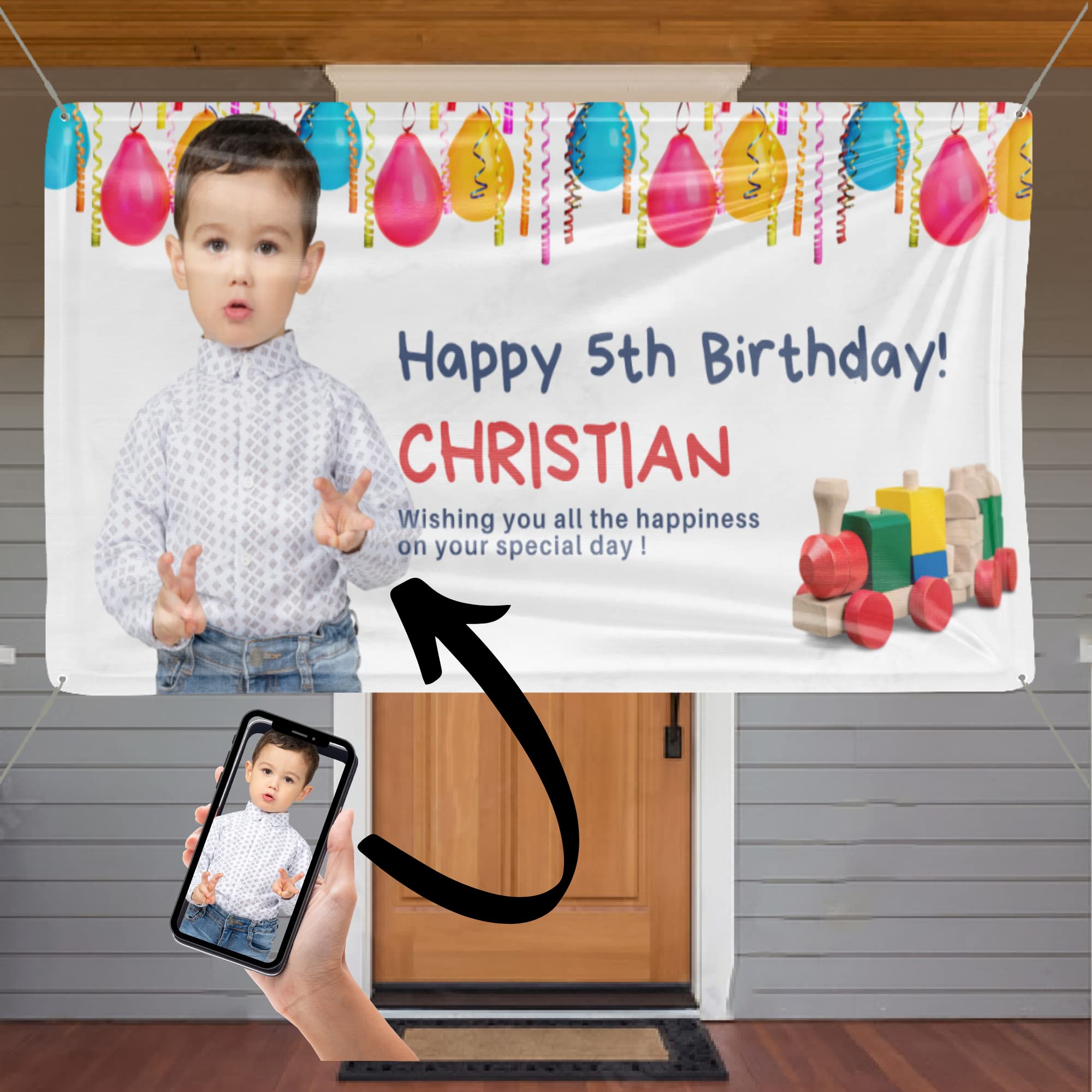 Amazon.com: Happy Birthday Banner, Customized Birthday Banner Party ...