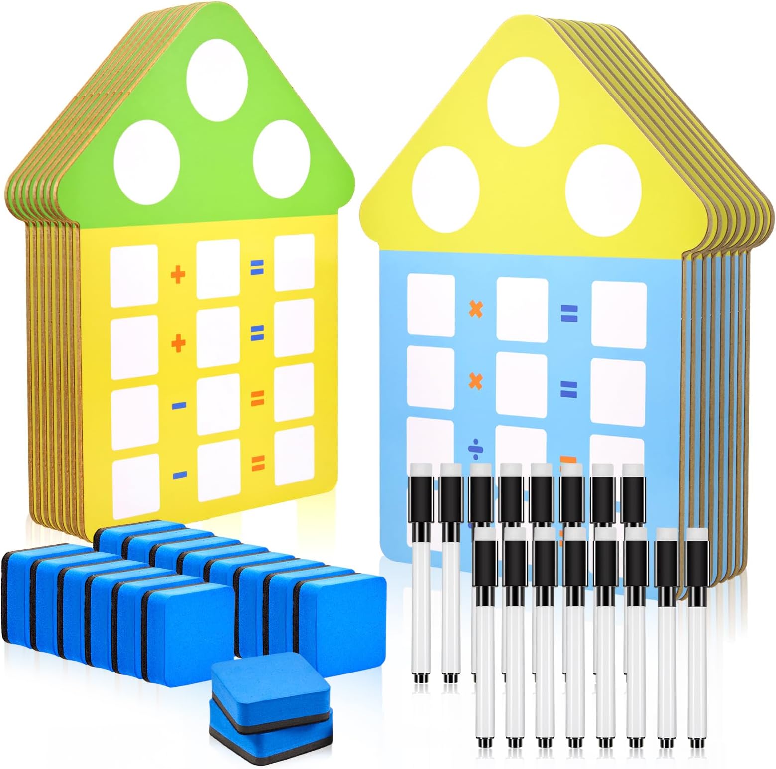 Amazon.com : Tenceur Fact Family Dry Erase Boards Math Addition ...