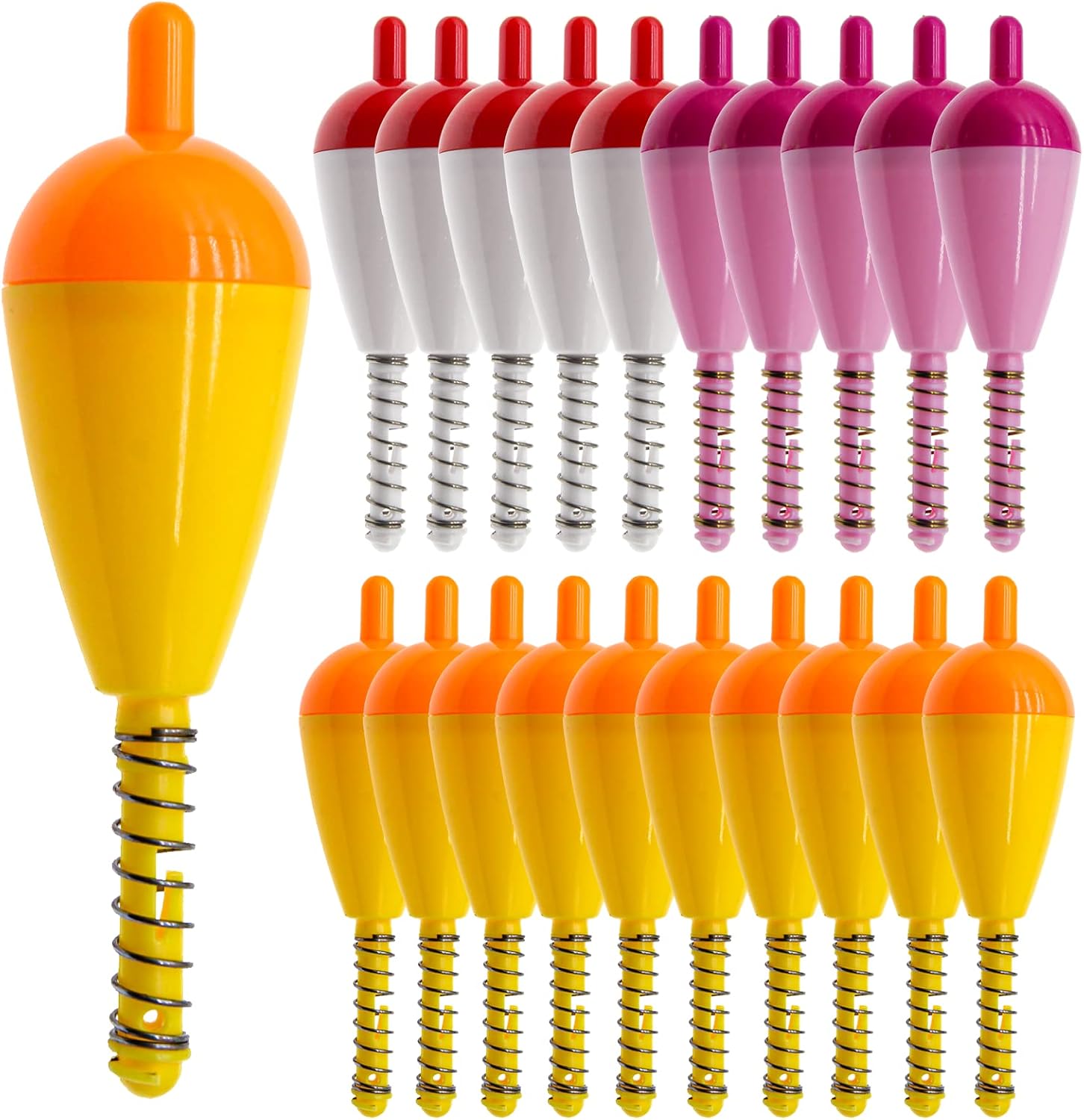 Amazon.com : Gefischtter 20pcs Fishing Bobbers Fishing Float and ...