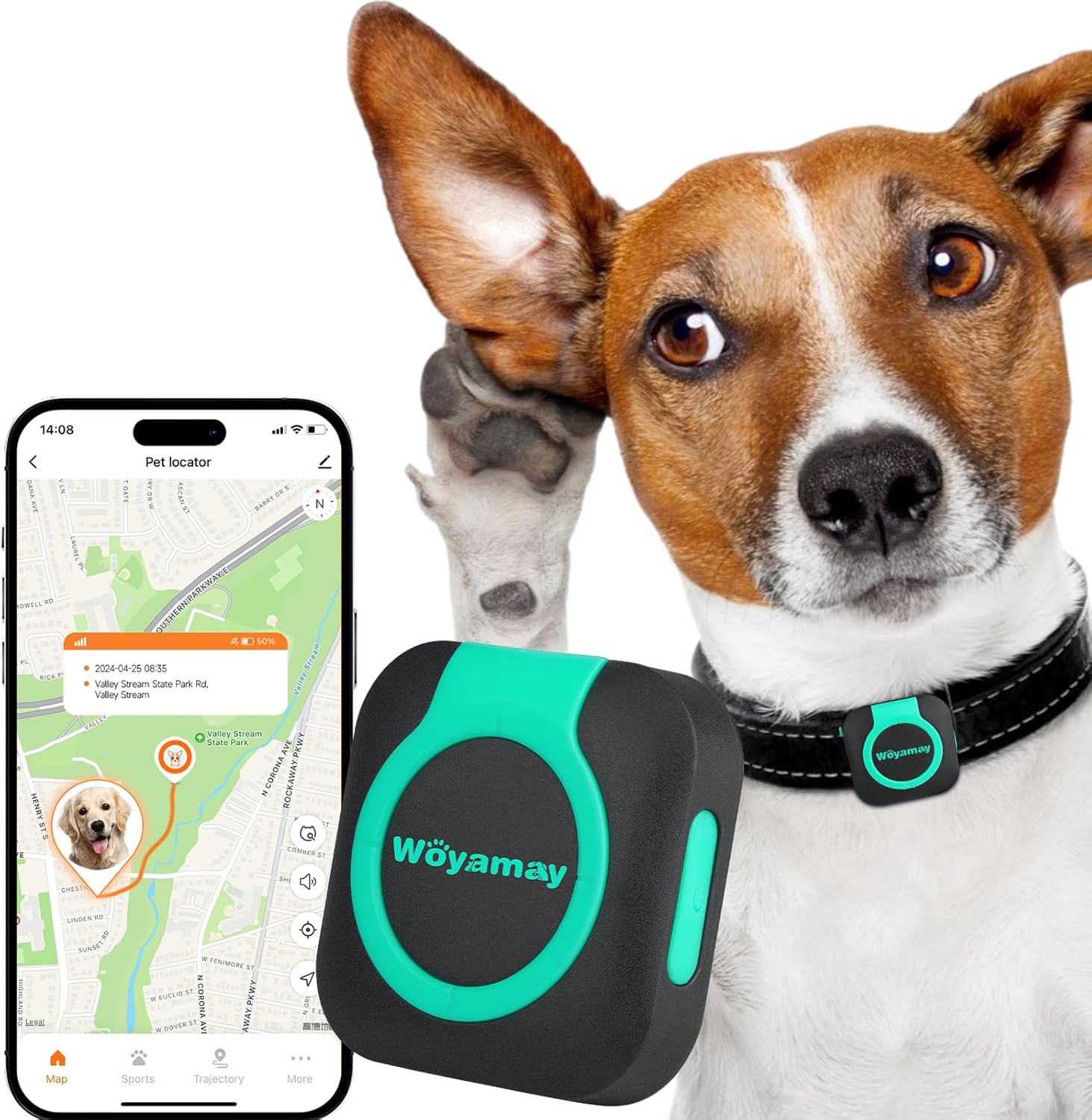Amazon.com: Woyamay GPS Tracker for Dogs and Cats, Mini Cat & Dog GPS ...