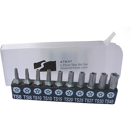 RAMPRO 9Pc Torx Star 5 Point, Security Tamper Proof, Driver Bit Set ...
