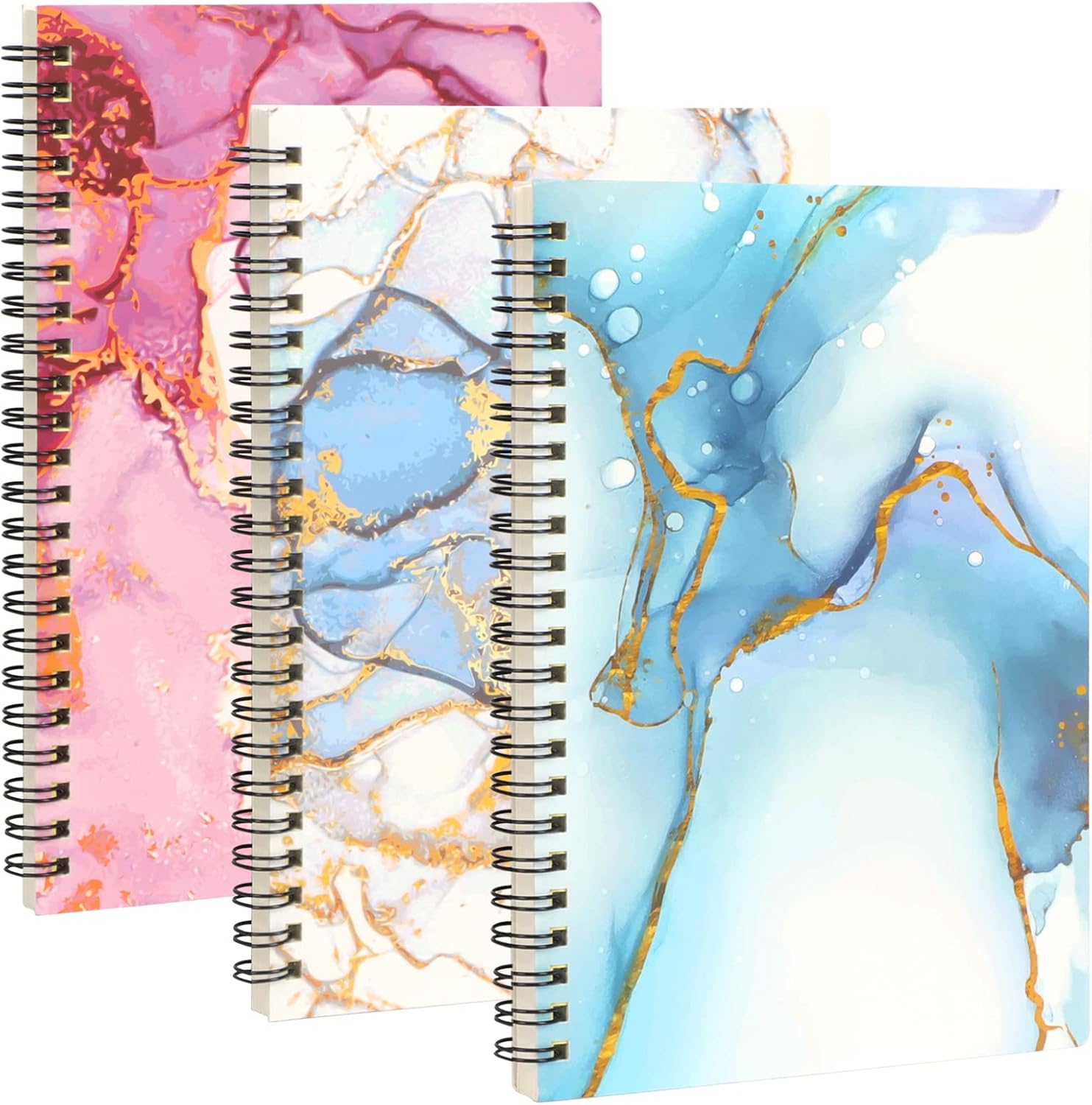 Colacoo Cute Spiral Notebook,3 Packs College Ruled A5 Spiral Notebook ...