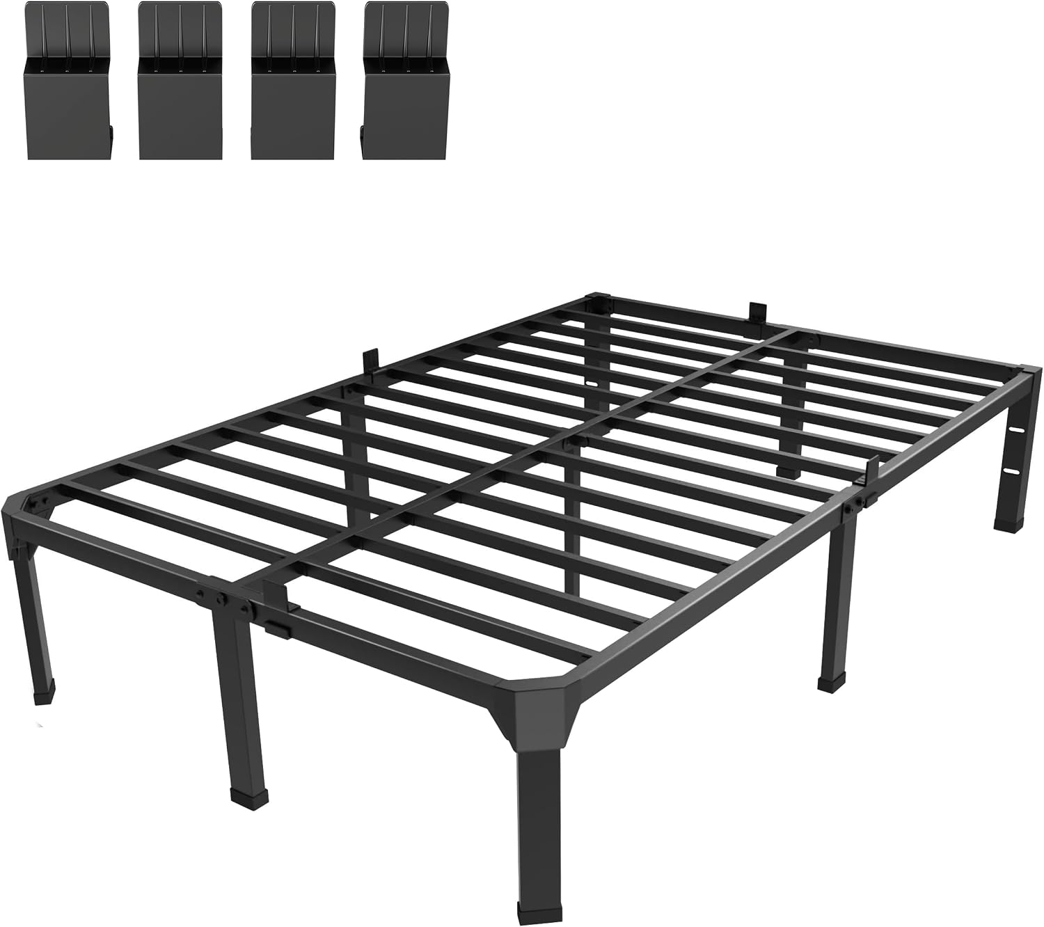 Amazon.com: Superay California King Bed Frame with Mattress Slide ...