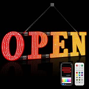Amazon.com : LemonNova LED Open Signs for Buiness, 48"x16"Large Open ...