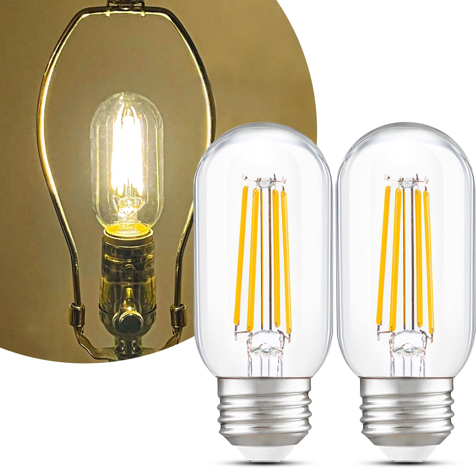 Amazon.com: BlueStars 3-Pack T45 T14 Tubular E26 Edison LED Light Bulb ...