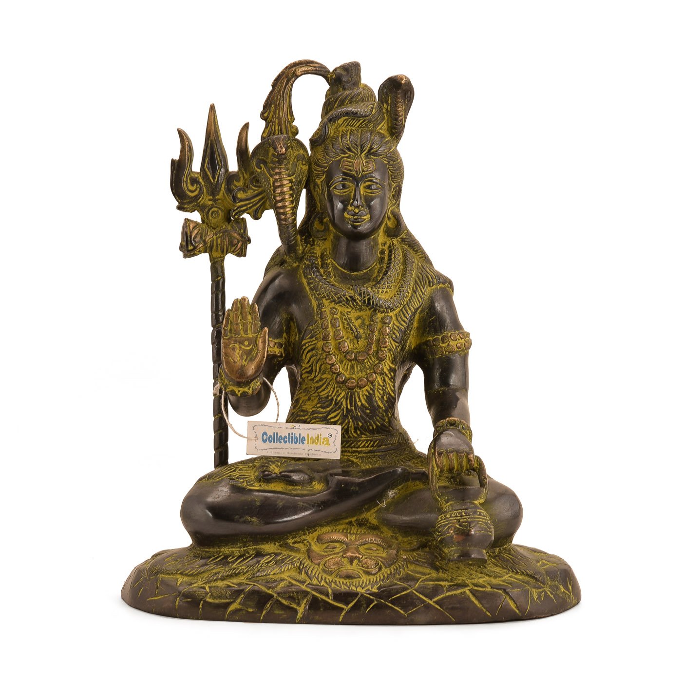 Buy Collectible India Brass Statue Idol of Lord Shiva Mahadev with ...