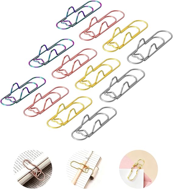 Amazon.com: Kaileen Paper Clip Pen Holder, Metal Pen Clips for Notebook ...