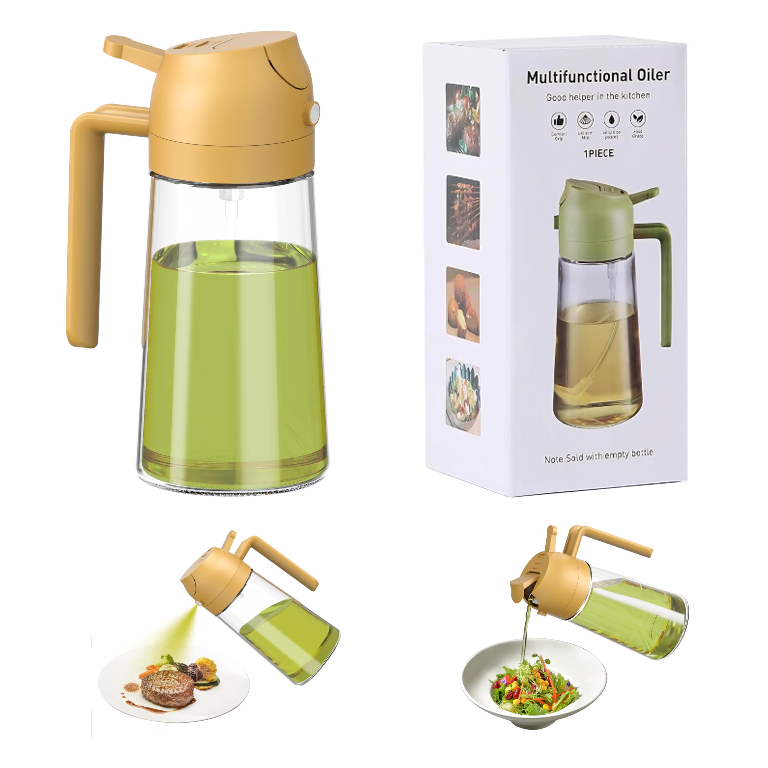 Amazon.com: LINTINLOO 16oz/470ml oil sprayer for cooking oil dispenser ...