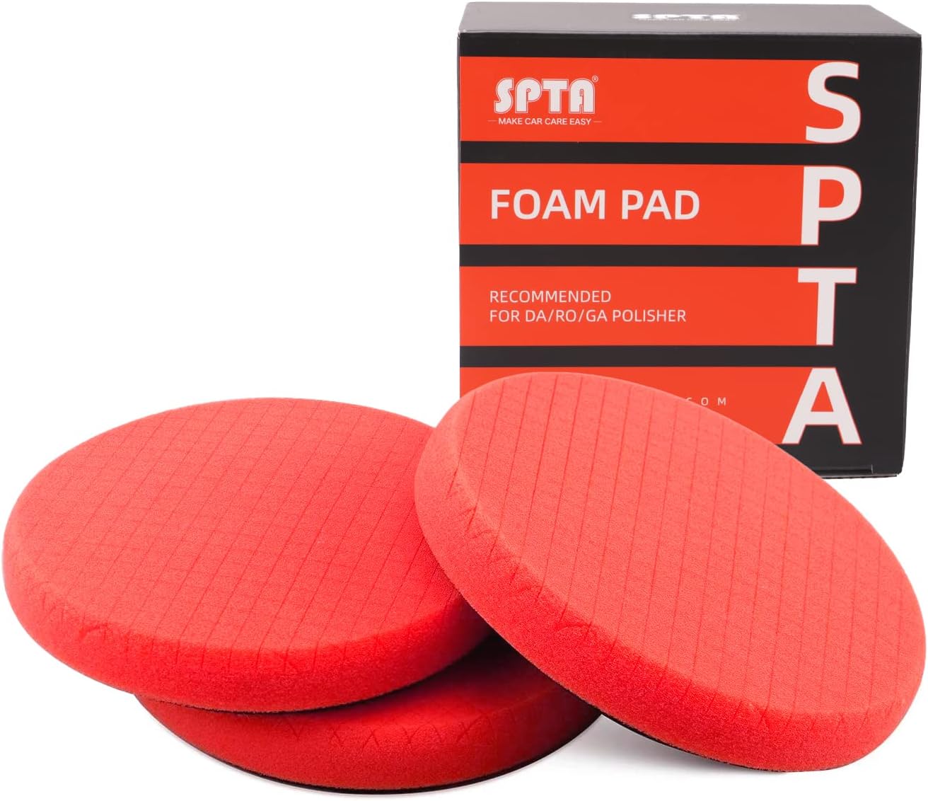 SPTA Red Finish Polish Pad, 3 Pieces 5 Inch Buffing Polishing Pads for ...