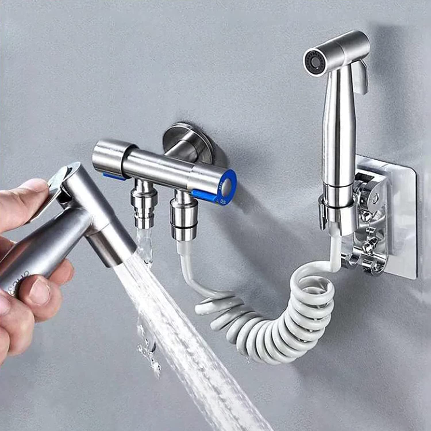 Handheld Bidet Sprayer for Toilet, Stainless Steel Bidet Douche Shower ...