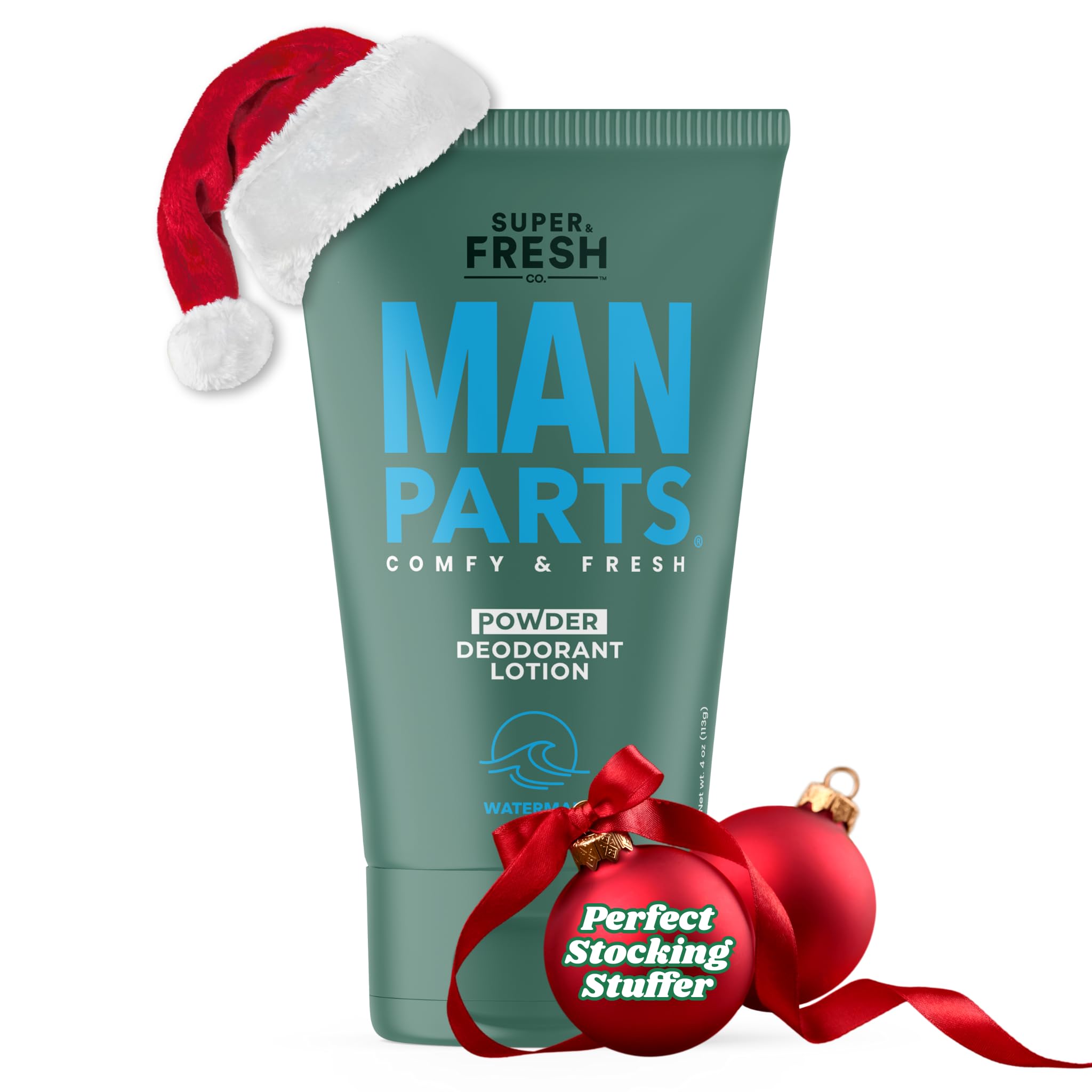 Super Fresh Man Parts Ball Deodorant for Men - POWDER LOTION - Mens ...