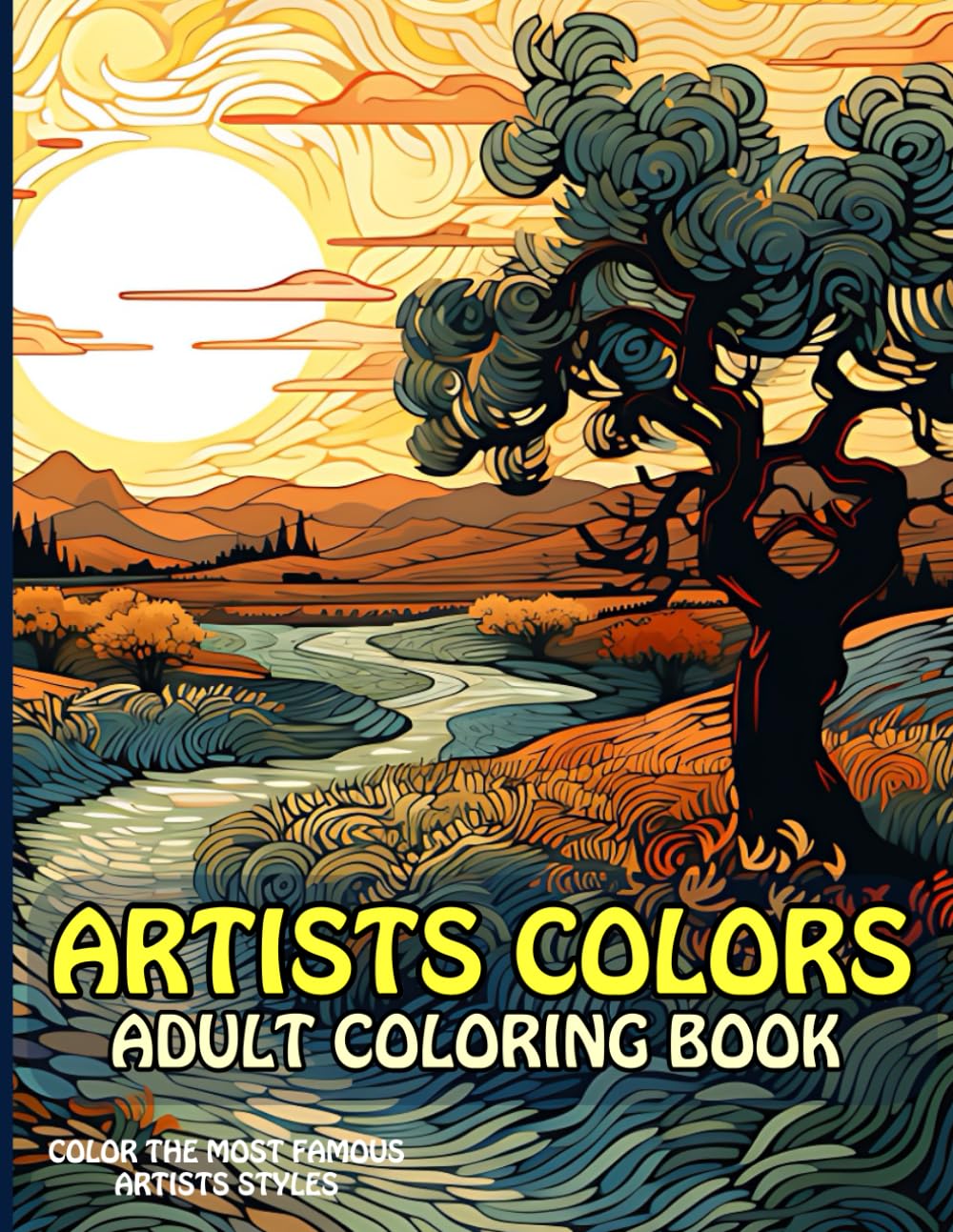 Amazon.com: Artists Colors Adult Coloring Book: 50 Art Style Coloring ...