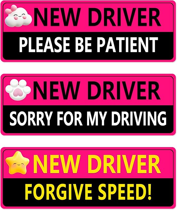 Amazon.com: New Driver Magnet for Car Highly Visible Student Driver ...