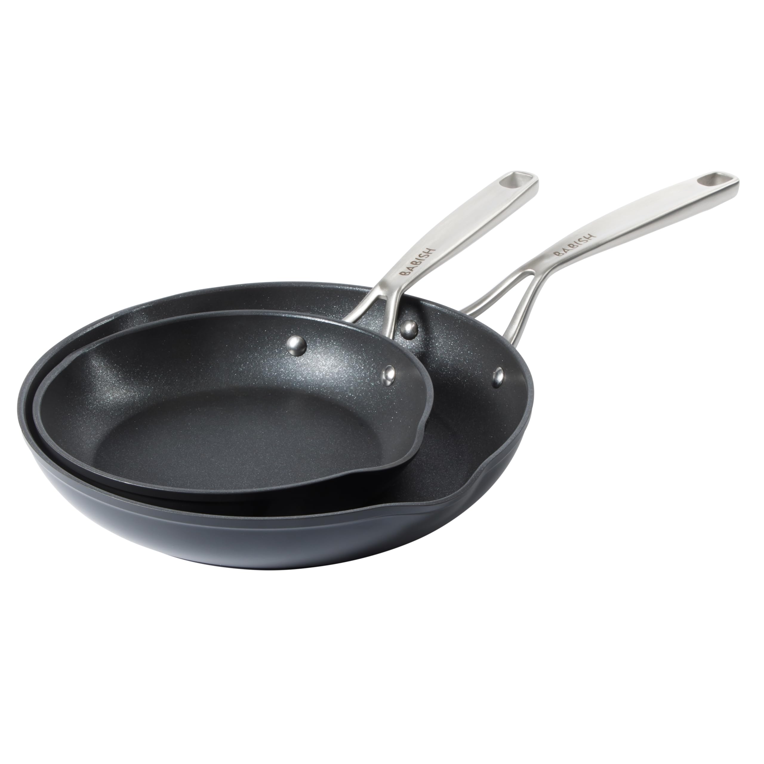 Amazon.com: Babish 2 Piece 8 and 10 Inch Fry Pan Hard Anodized Laser ...