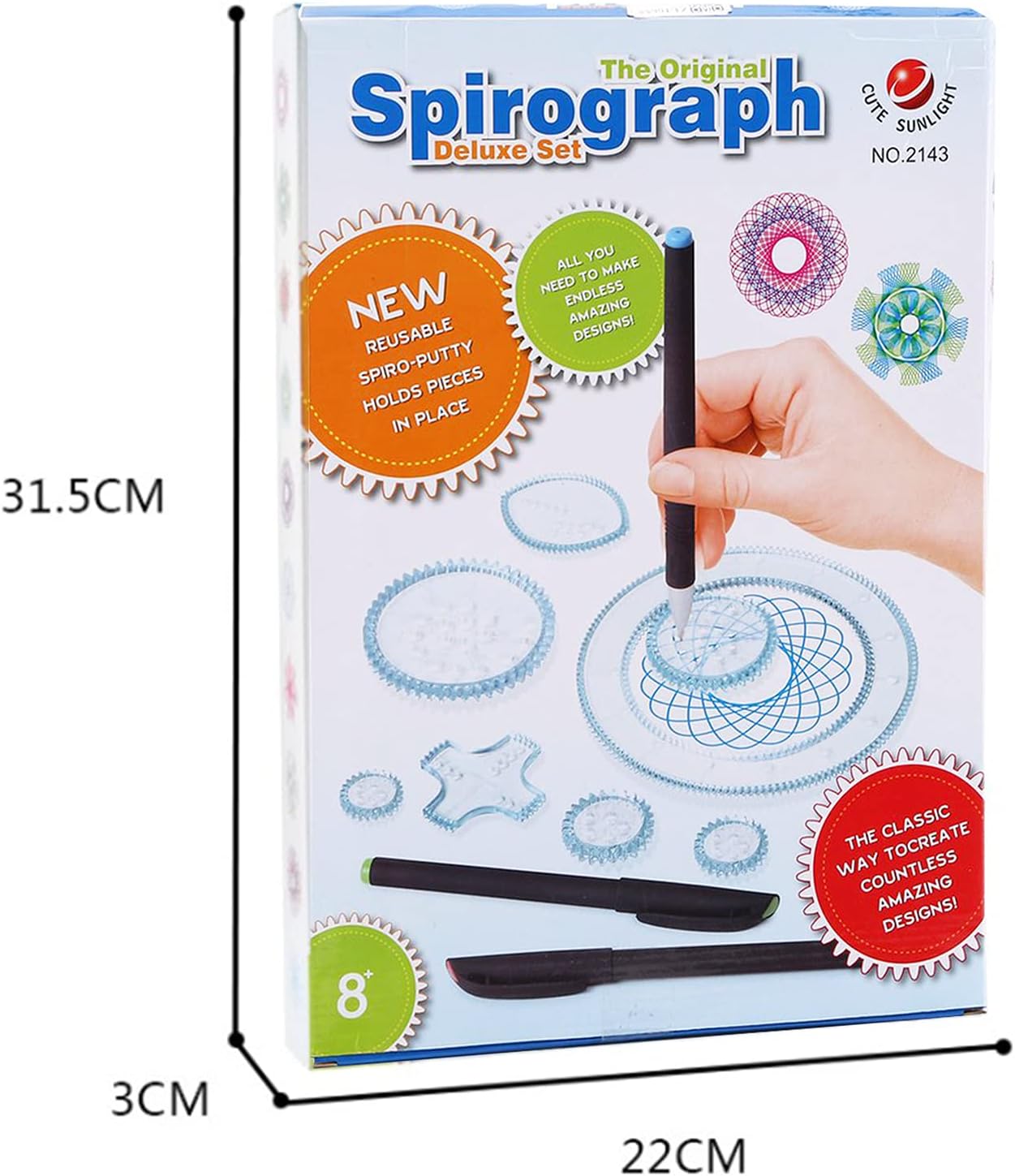 IFUDE Drawing Spirograph Set, 27 Pcs Painting Magic Spiral, DIY Color ...