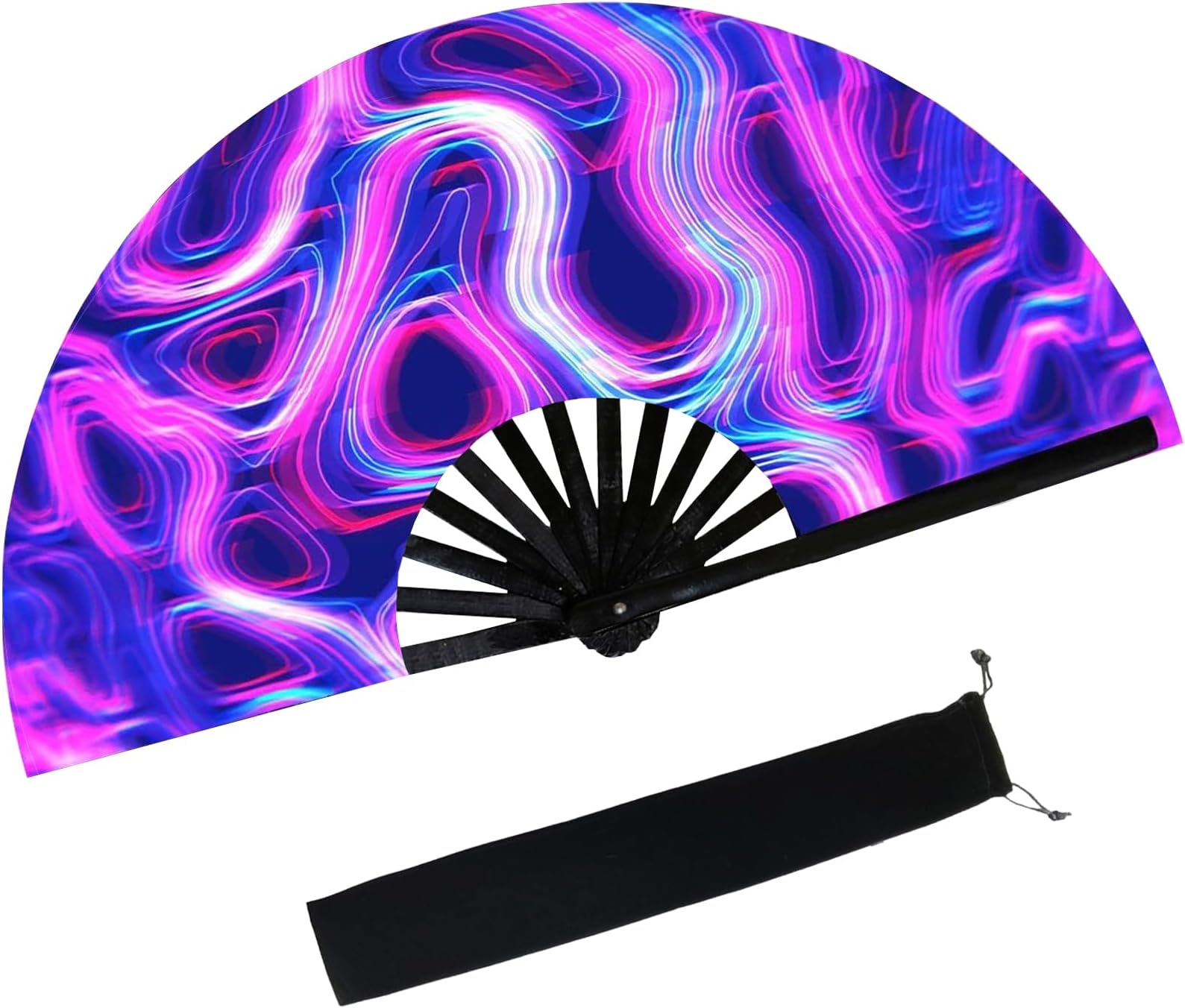Amazon.com: AMQTSLM LED Glowing Folding Fan, Colorful Chinese Hand Held ...