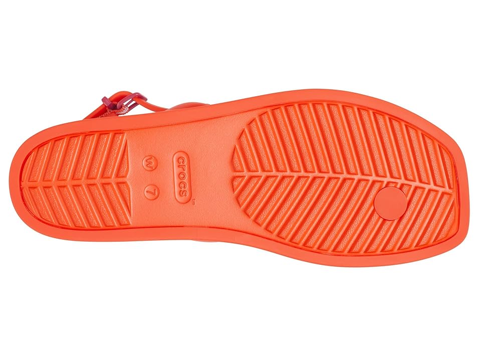 Crocs Miami Thong Sandal (Lava) Women's Sandals International Shipping