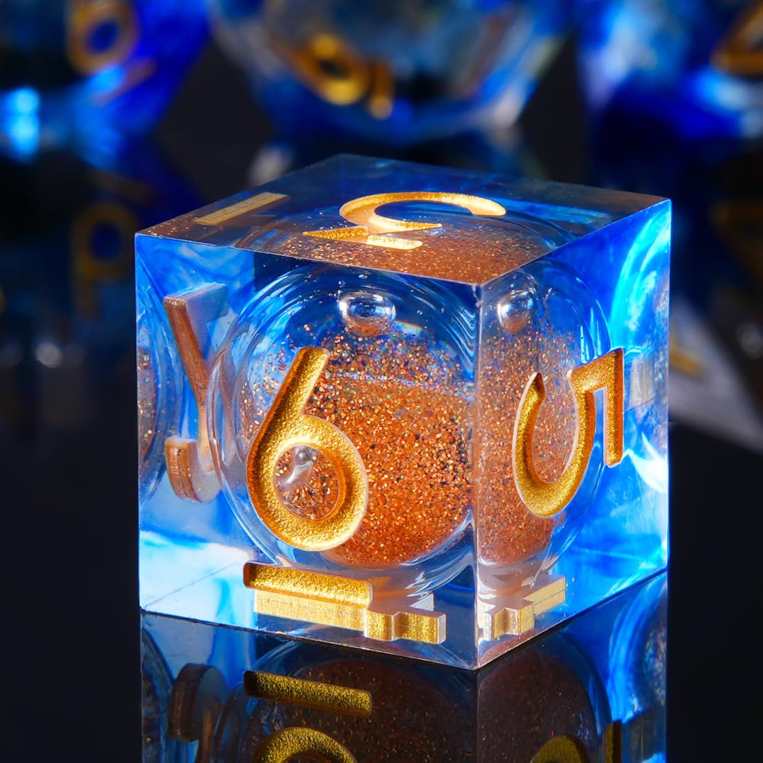 Amazon.com: Role dice Liquid Core DND Dice Set, 7pcs Sharp Edge Dice ...