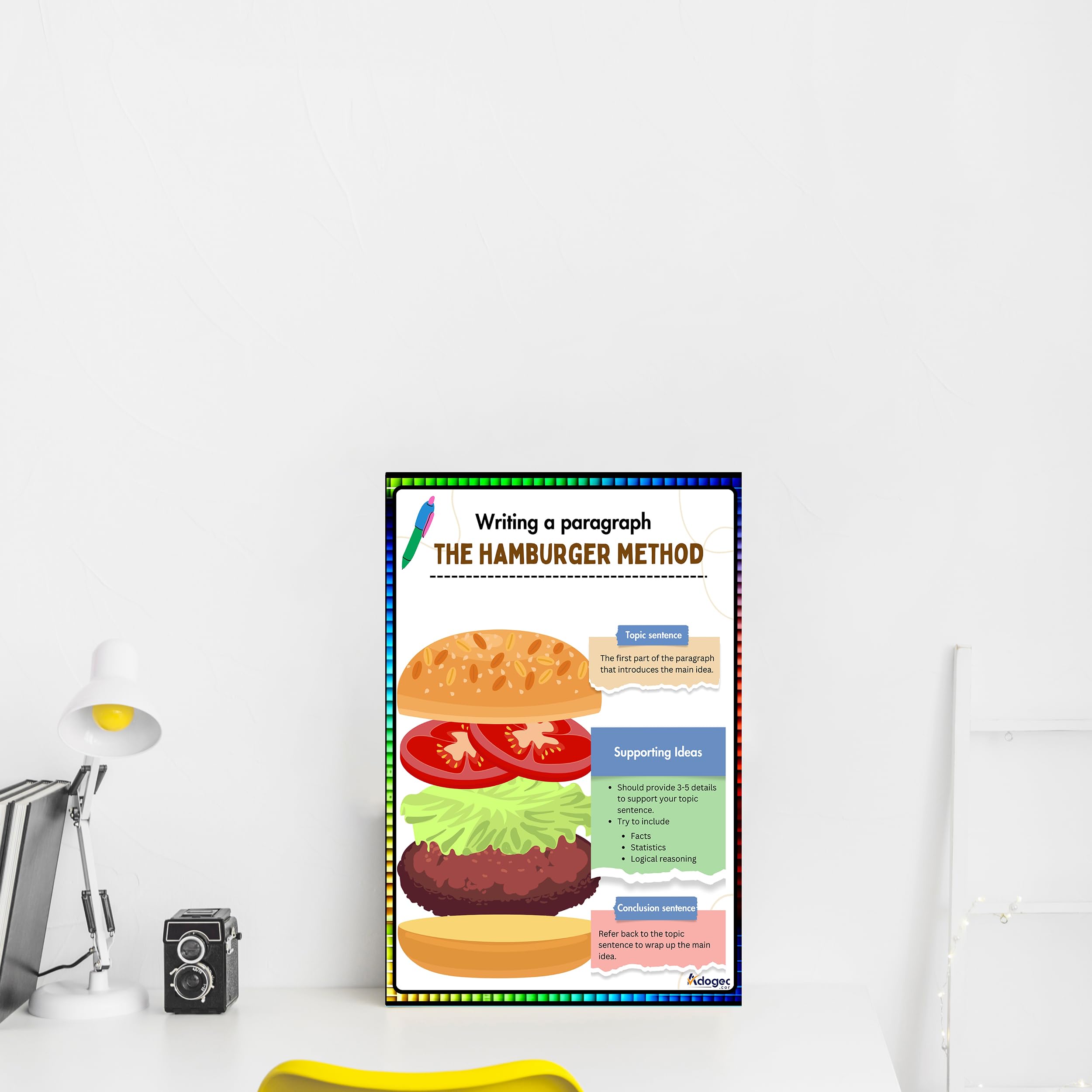 Snapklik.com : Hamburger Paragraph Writing Poster 16x24 - Visual Essay ...