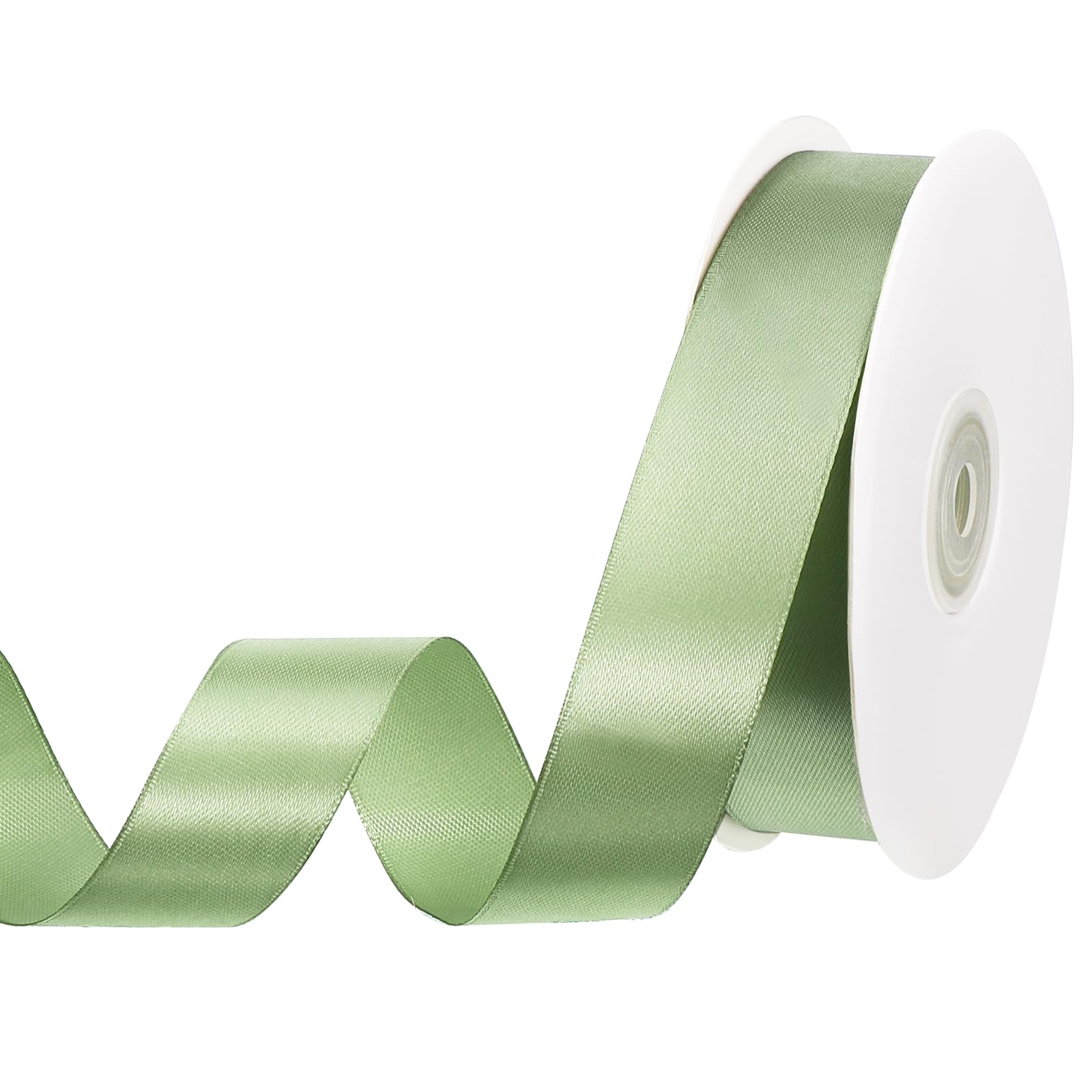 Amazon.com: Sage Green Satin Ribbon 1 Inch, 50 Yards Solid Fabric Light ...