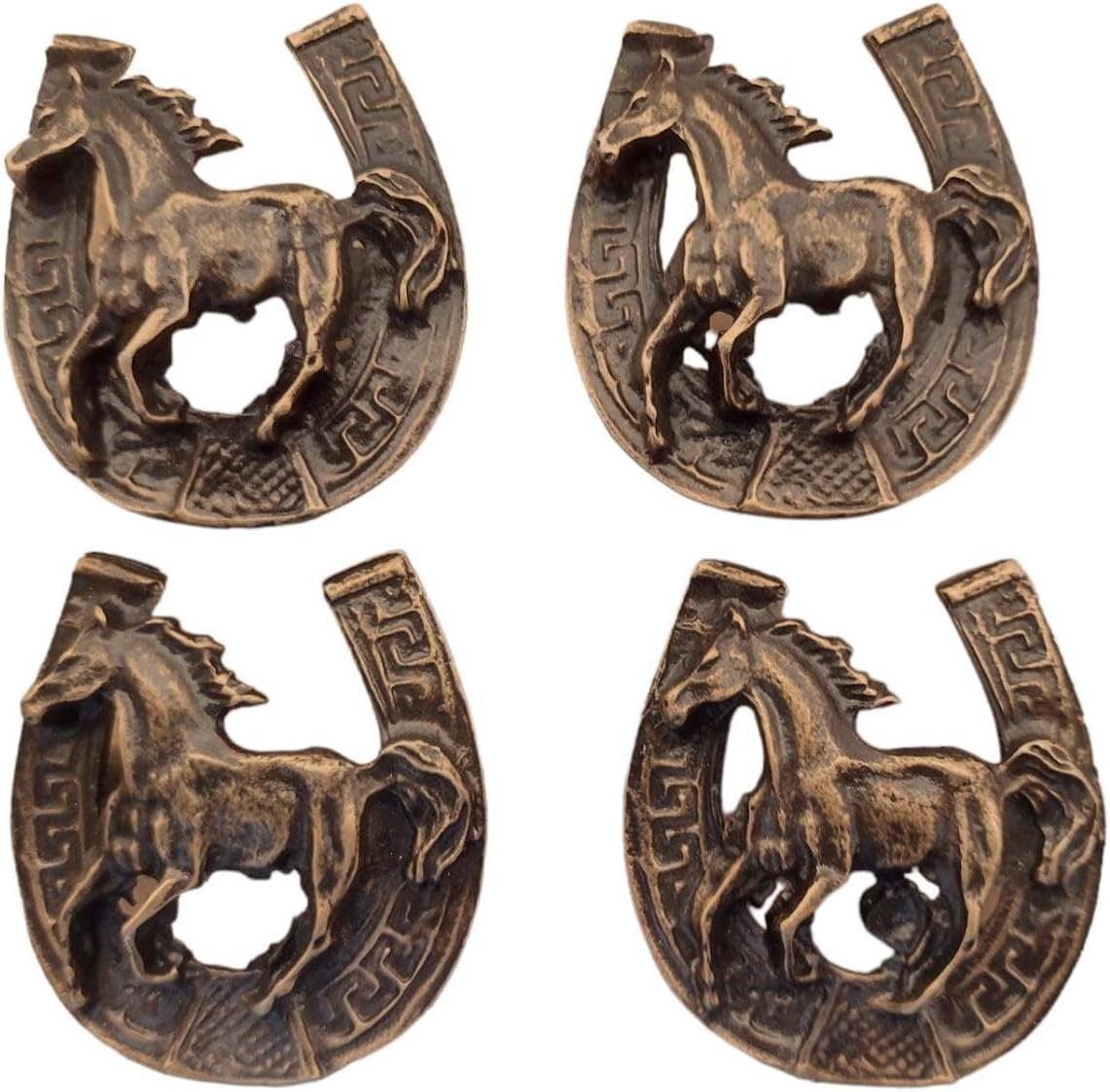 Amyoxu Cowboy Western Horseshoe Vintage Hand Painted Resin Drawer Pulls ...