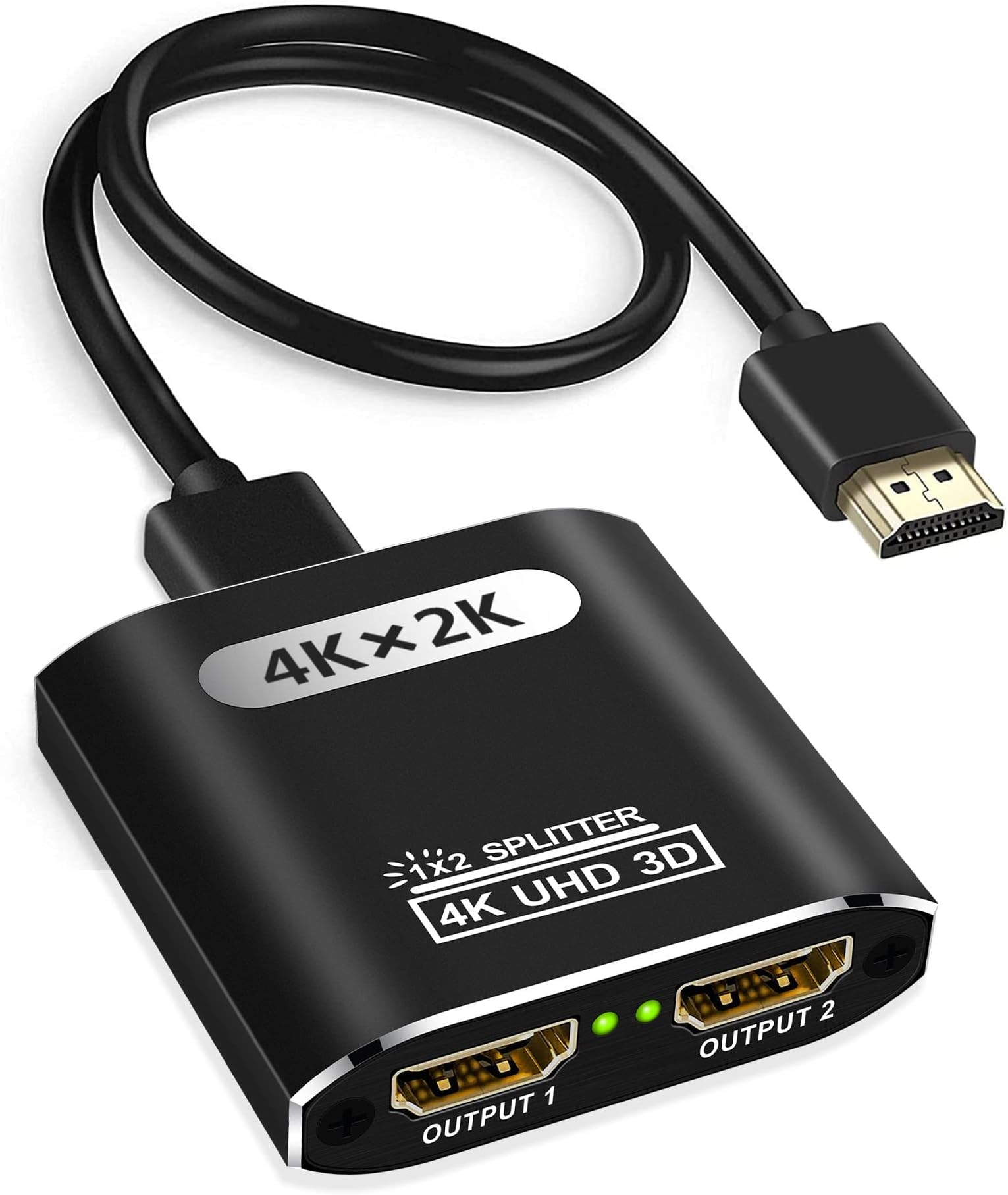 Amazon.com: 4K@60 HDMI Splitter 1 in 2 out 1X2 Powered Splitter for ...