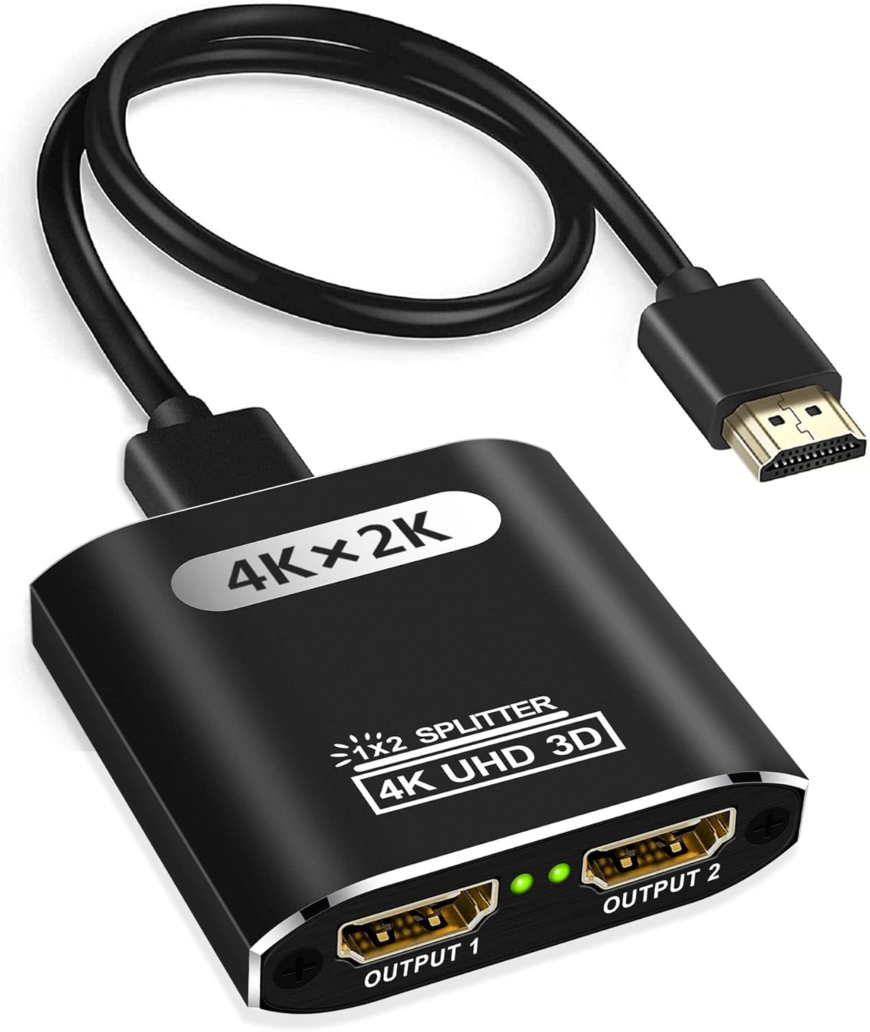 Amazon.com: HDMI Splitter 1 in 2 Out with 1.96ft HDMI Cable for Dual ...