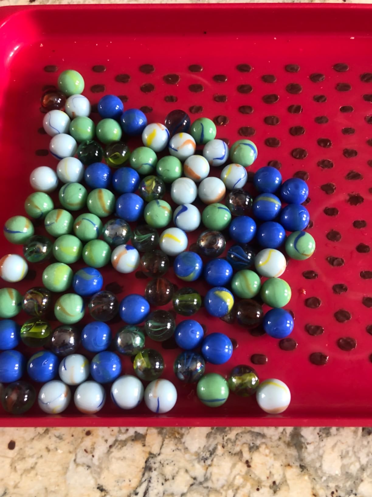 Ram 100 X Glass Marbles Kids Childrens Glass Marbles Toy : Amazon.co.uk ...