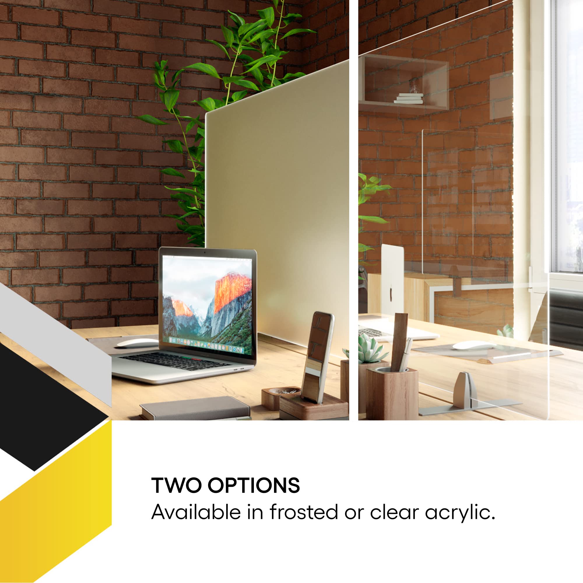 Desktop Divider Panel HM&DX Acrylic Frosted Privacy Free Standing ...