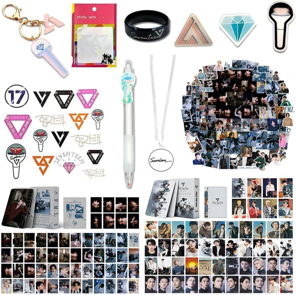 Amazon.com: 55 PCS Kpop Seventeen Lomo Cards and 103 PCS Seventeen ...
