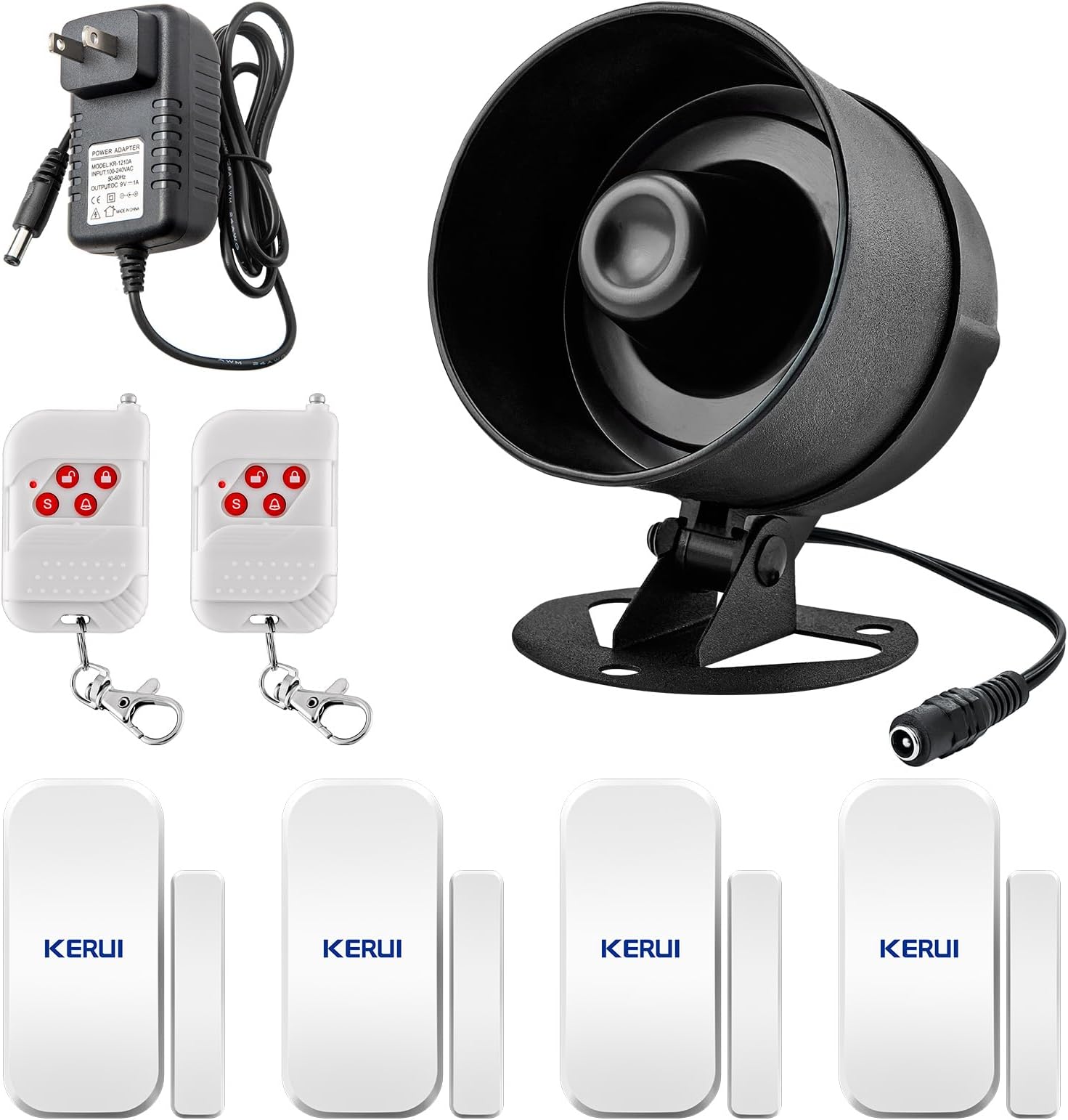 Amazon.com : KERUI Indoor/Outdoor Security Alarm System Kit,Wireless ...