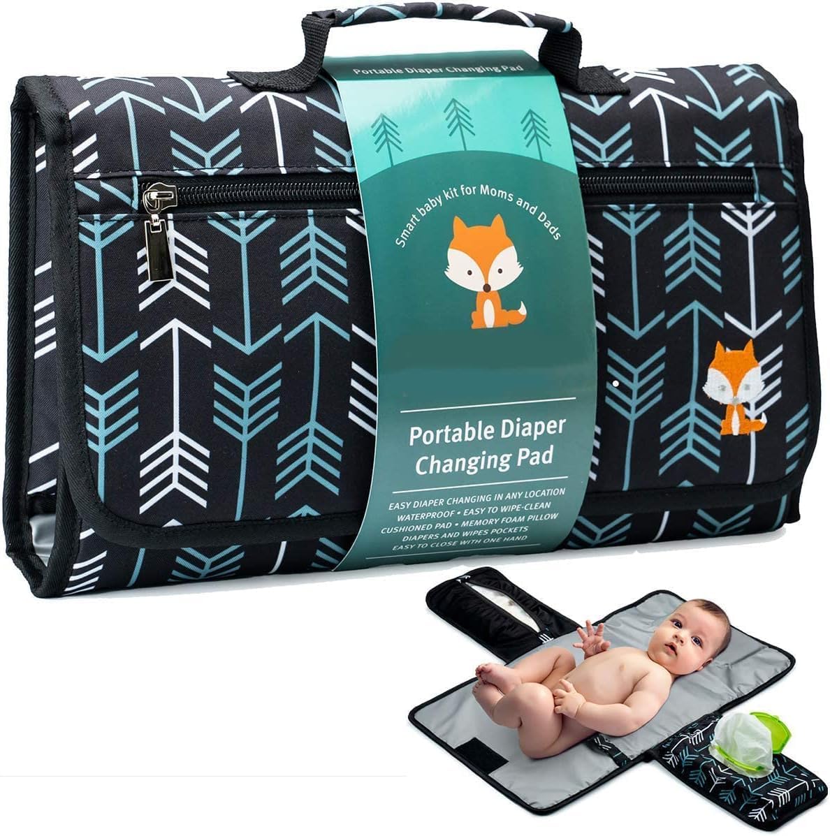 TNTAIAHL Baby Changing Pad,Portable Changing Pad for Baby Diaper Bag or ...