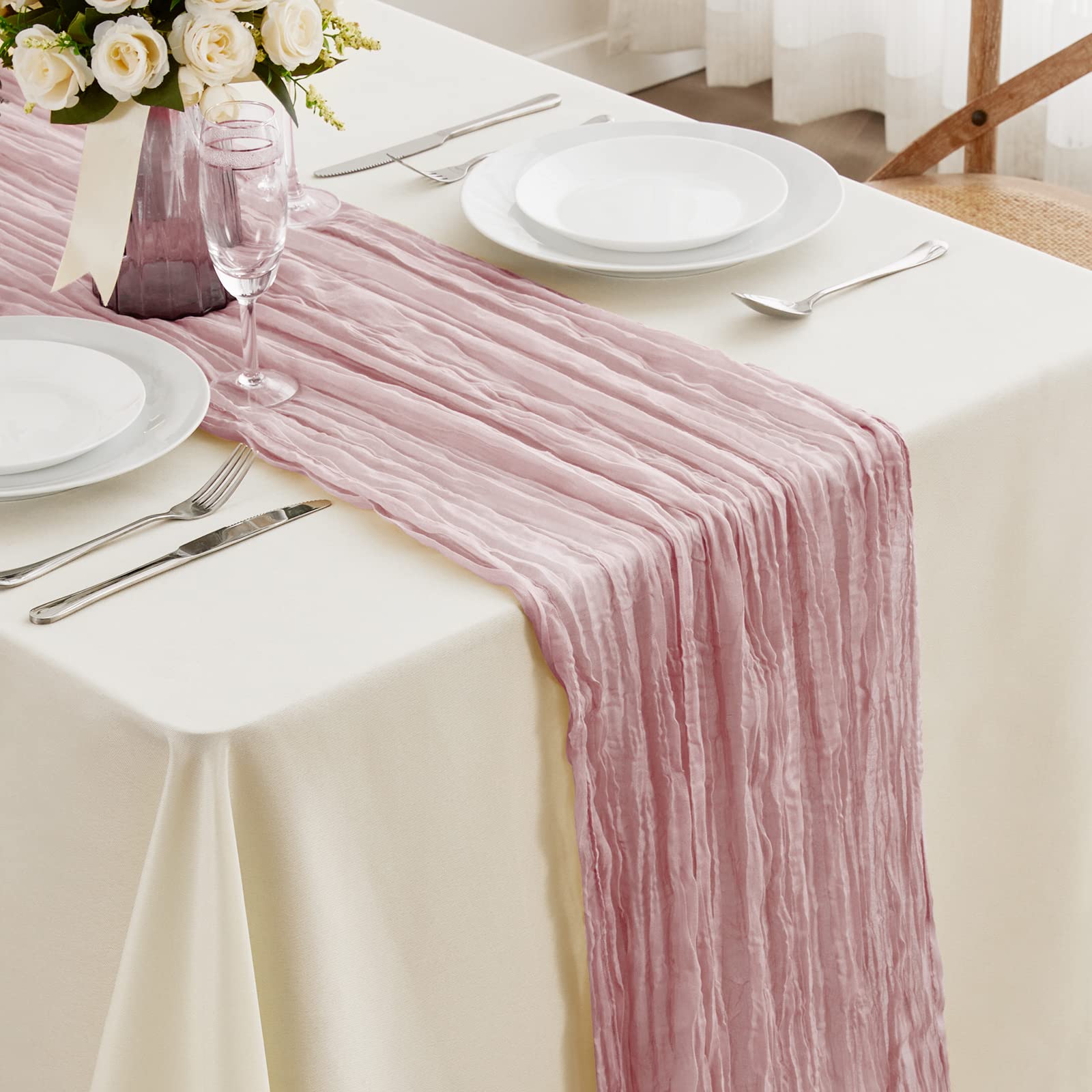 Pink Baby Shower Table Runner Personalised English Rose Table Runner
