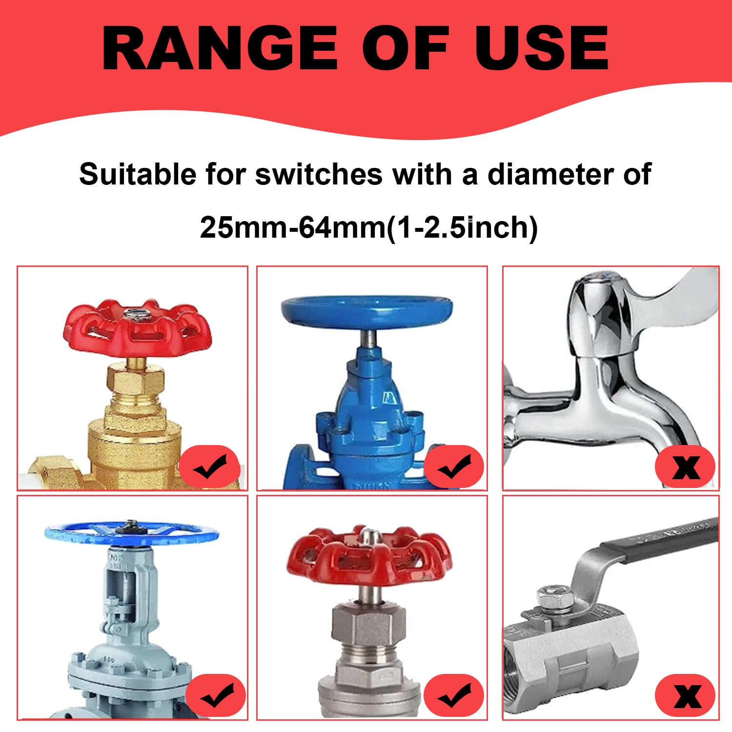 Snapklik.com : Smseace 2Pack Gate Valve Lockout Device Suited For 1to2 ...