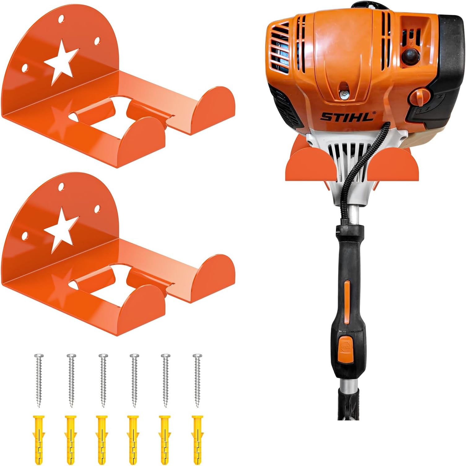Amazon.com: Sulythw 2 Pack Trimmer Rack Garage Garden Power Tool Hanger ...