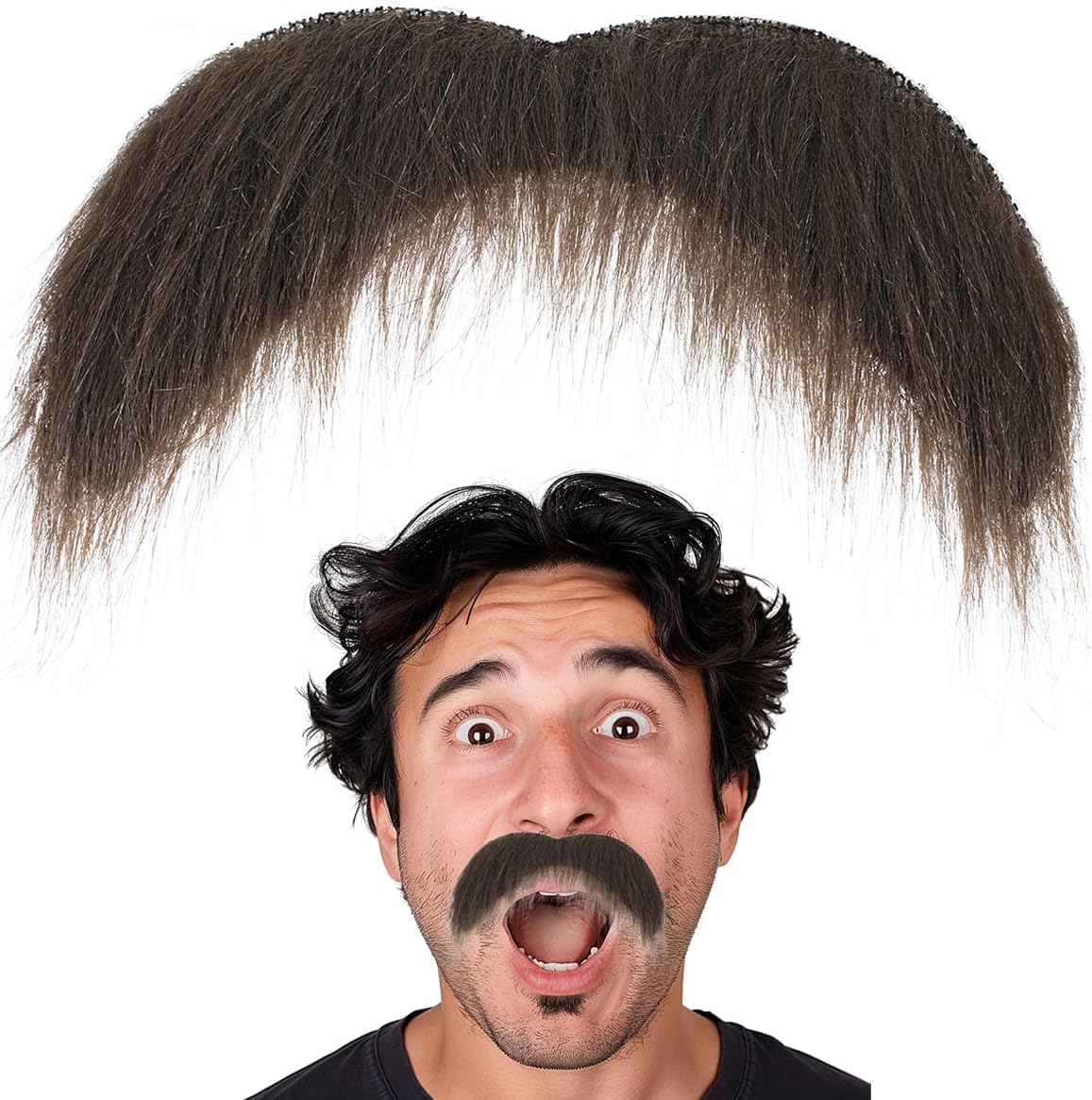 Self Adhesive Fake Mustache Party Realistic False Facial Hair Costume ...