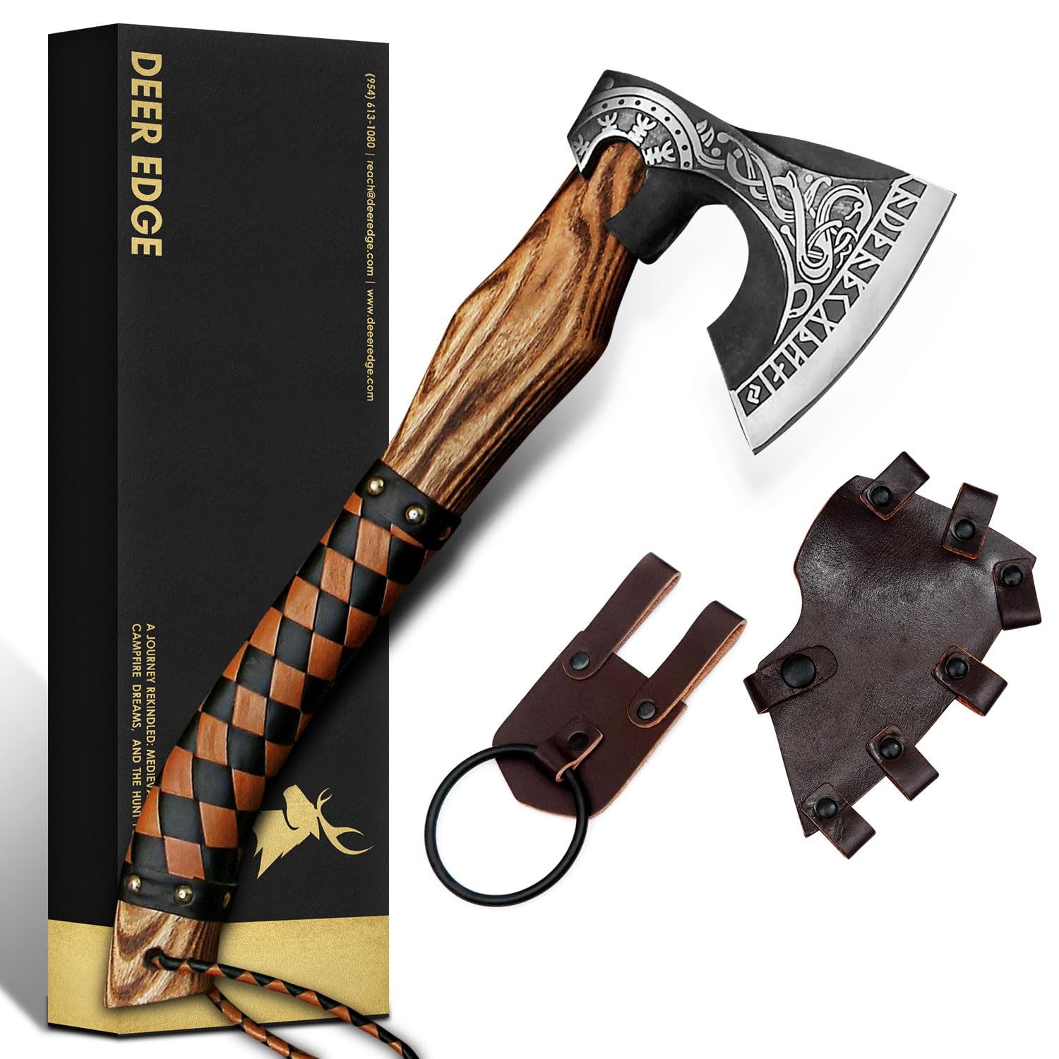 Amazon.com : Throwing Axe Forged High Carbon Steel Viking Axe ...