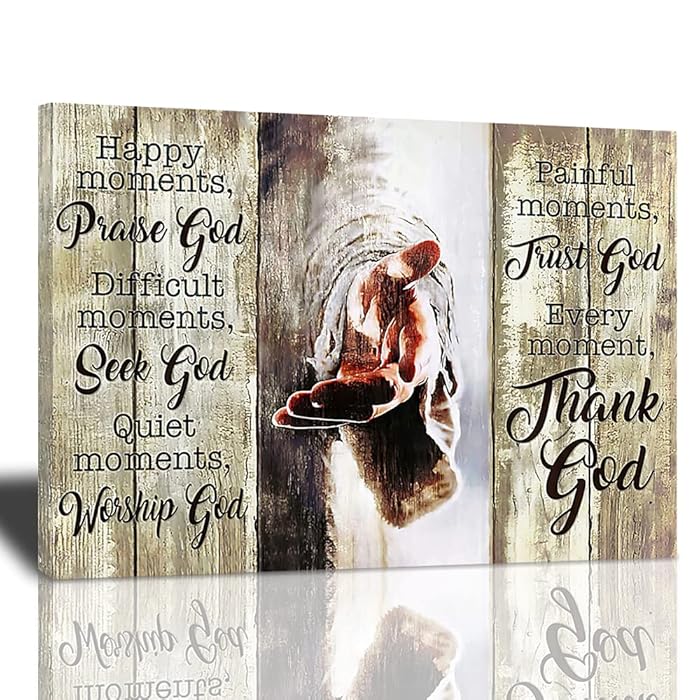 Buy Amazing Jesus Poster Christian Religious Canvas Wall Art Every ...