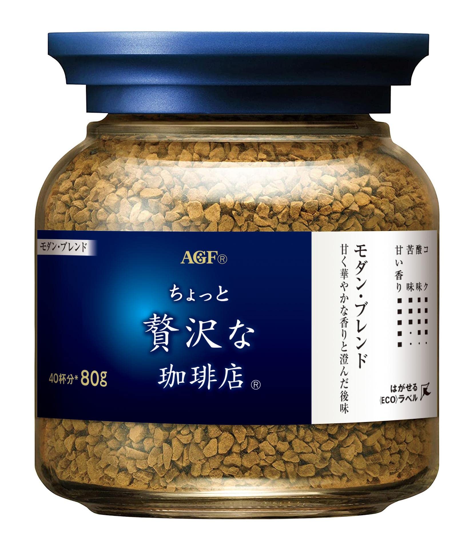 Amazon.co.jp: AGF ちょっと贅沢な珈琲店 モダン・ブレンド瓶 80g : 食品・飲料・お酒