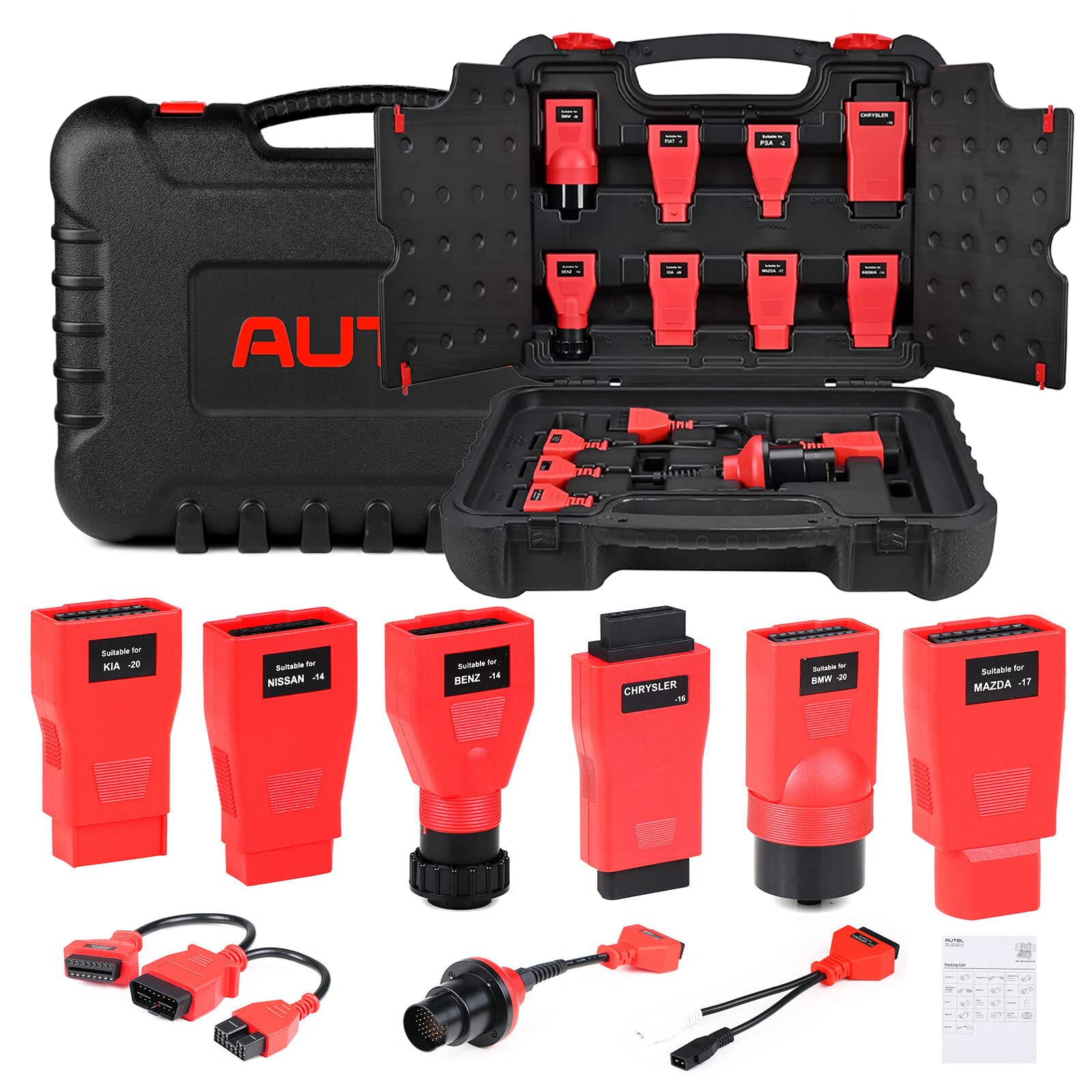 Amazon.com: Autel OBD Adapter Kit with Blow-Molded Carrying Case, 11 ...