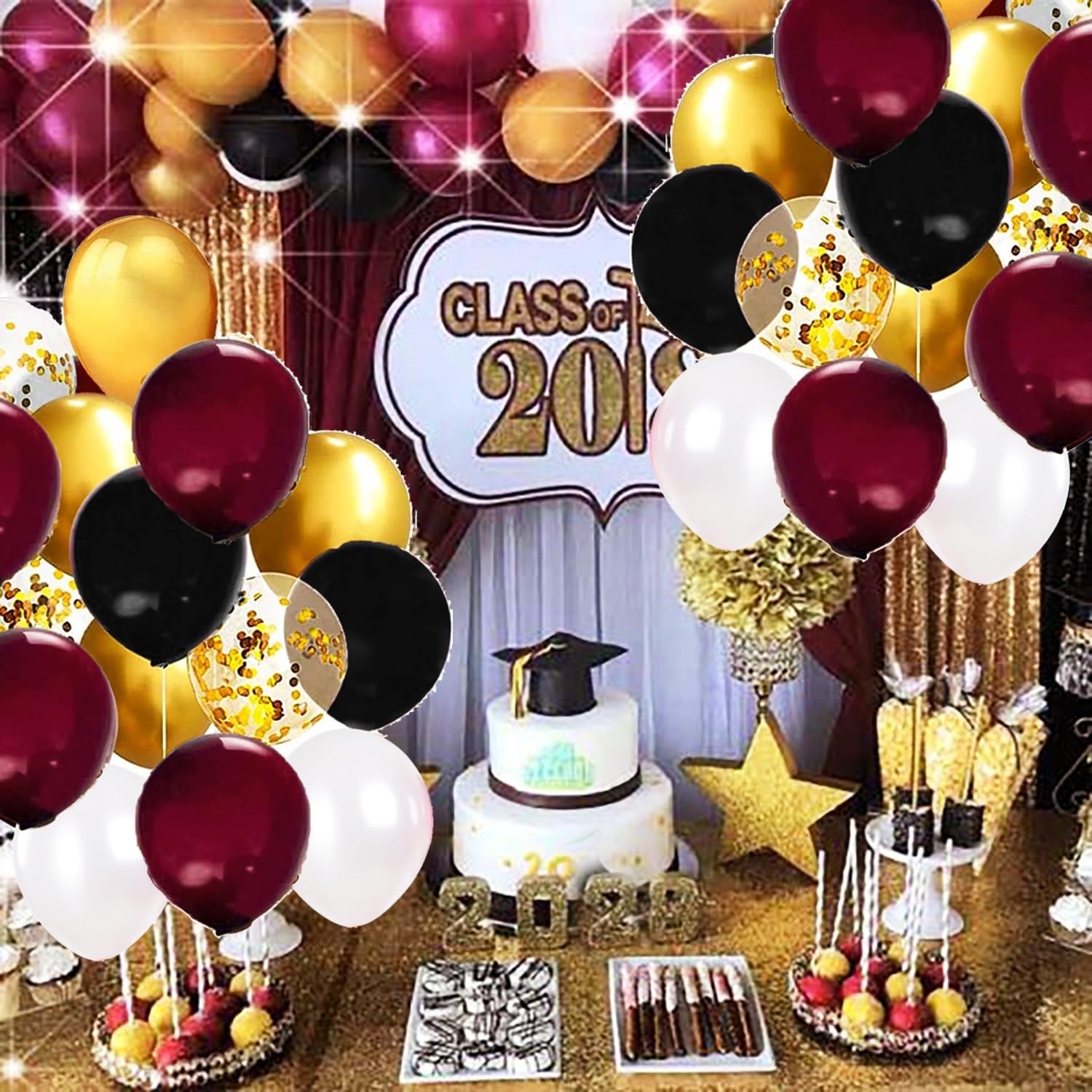 Maroon And Gold Graduation Decorations 2018 Amazon.com: Graduation