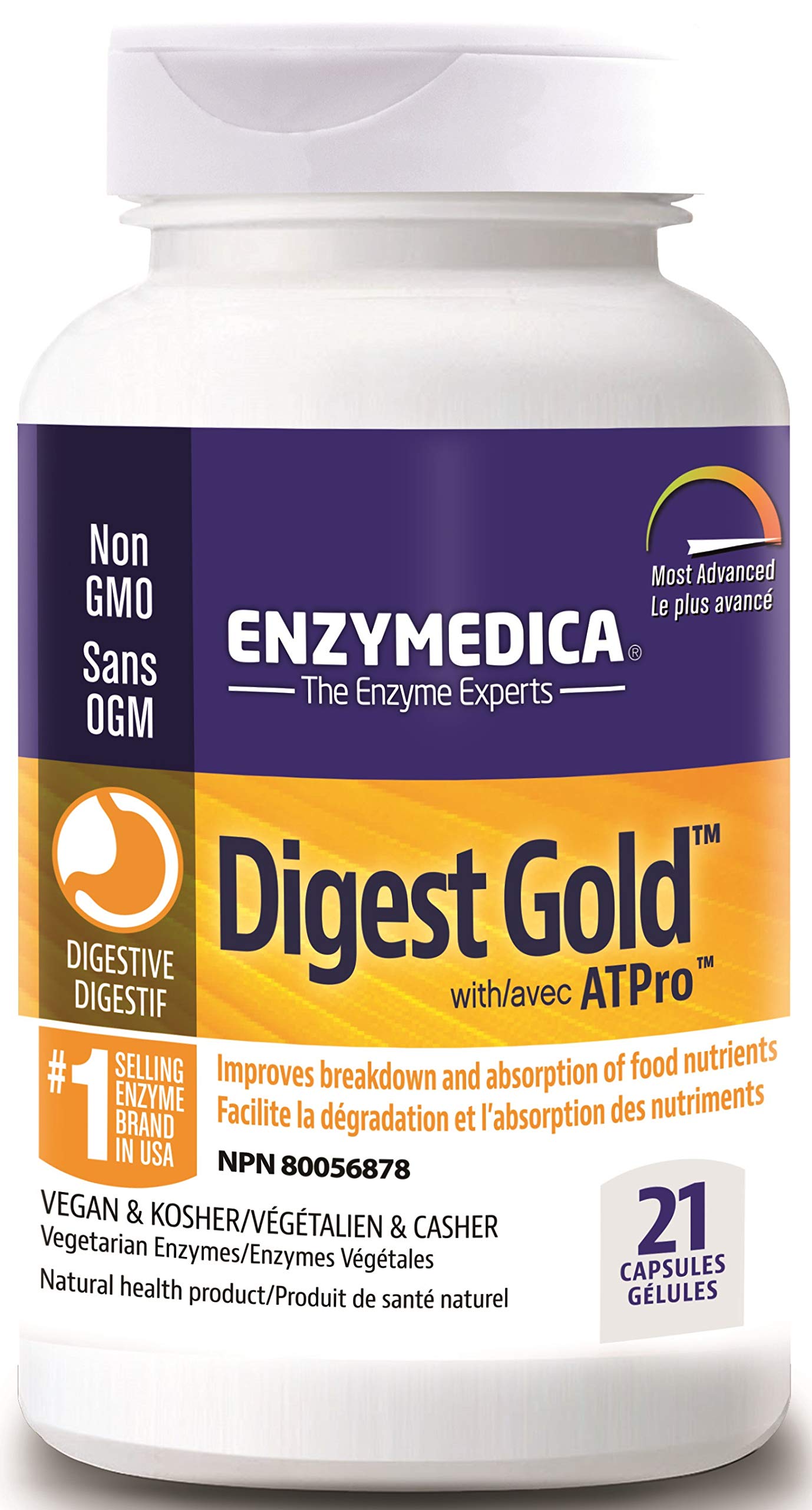 Enzymedica Digest Gold with ATPro - High Potency Enzymes for Optimal ...