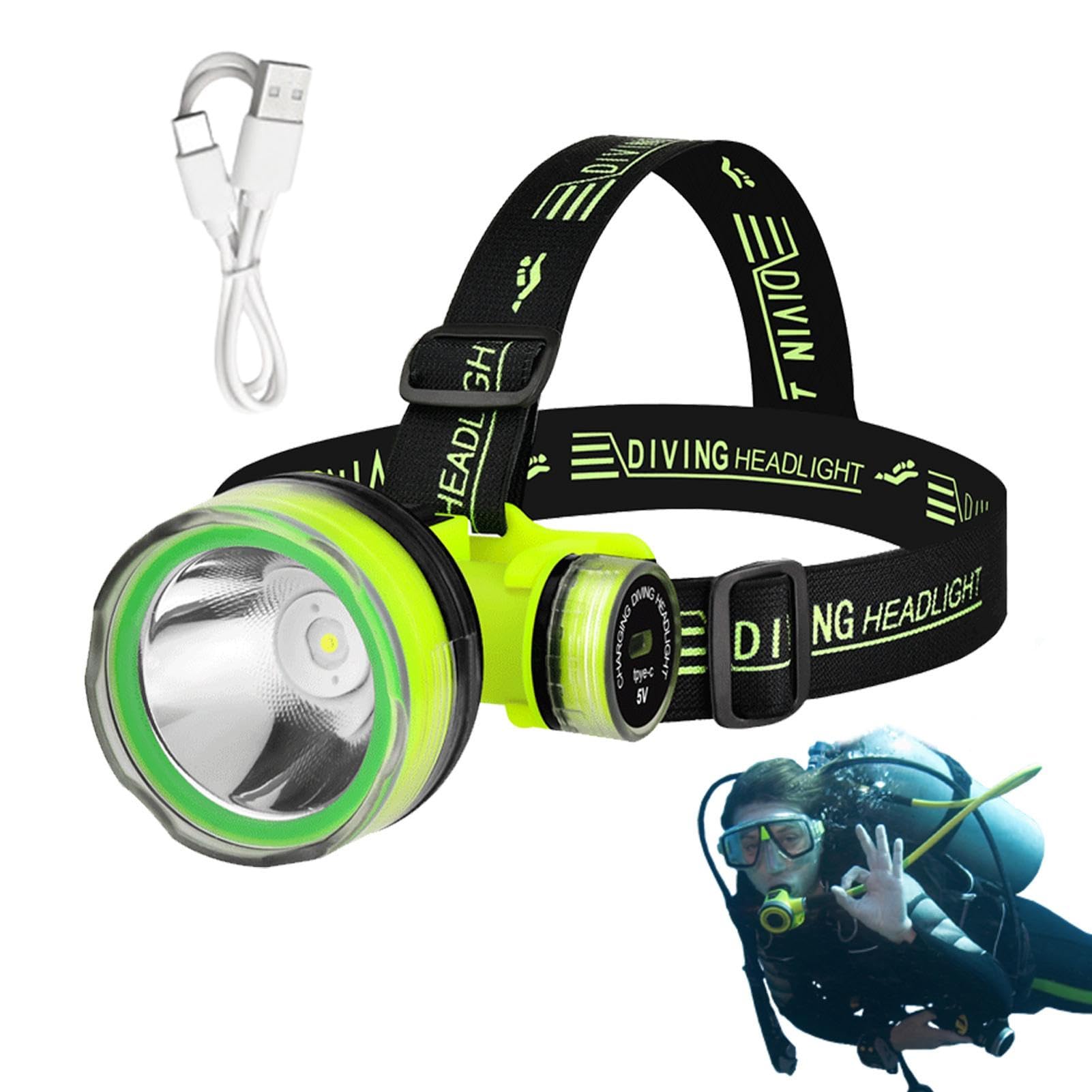 Amazon.com: LED Head Lamps, Waterproof Bright LED Diving Flashlight, 2 ...